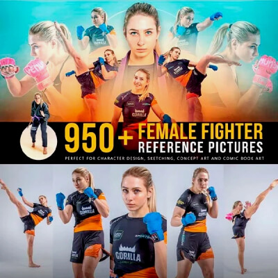 950+ Female Fighter Reference Pictures by Grafit Studio
