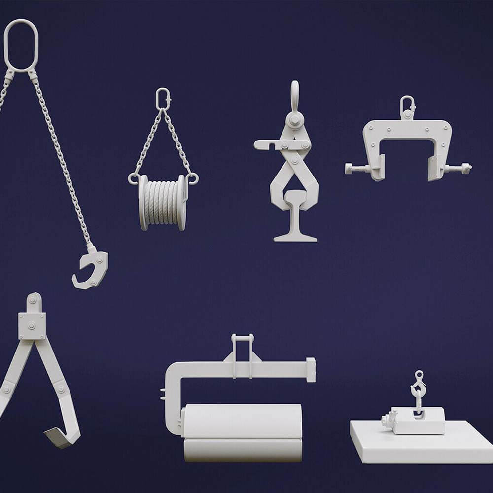 Handling Accessory Kitbash Set - 3D Model by Grafit Studio