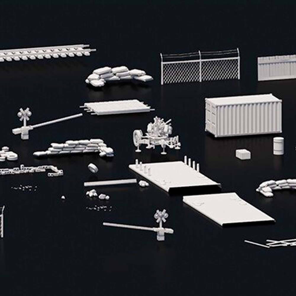 Post Apocalyptic Kitbash Set - 3D Model by Grafit Studio