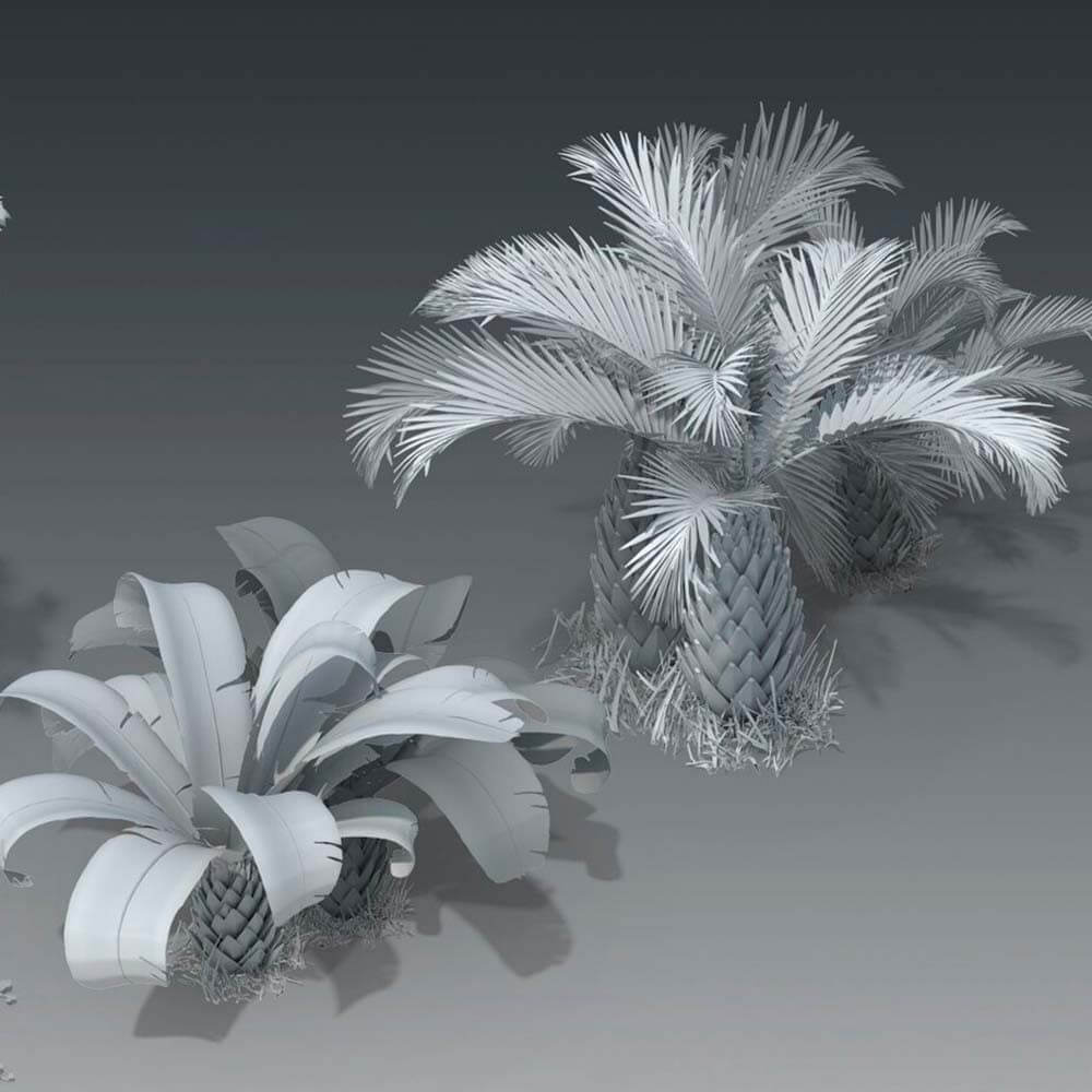 Rainforest Trees Kitbash - 3D Model by Grafit Studio