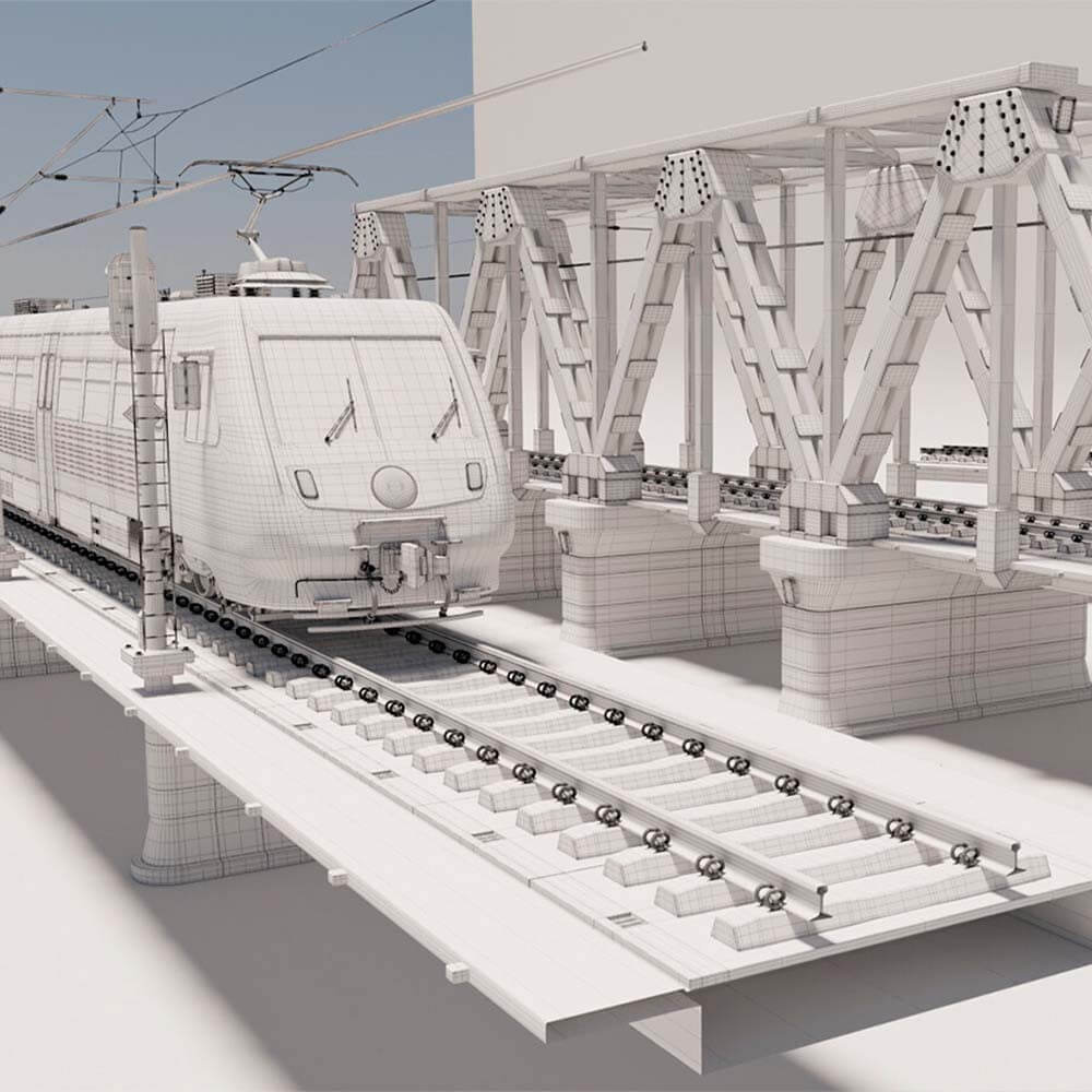 Railway KITBASH Set (Subdivision Ready) - 3D Model by Grafit Studio