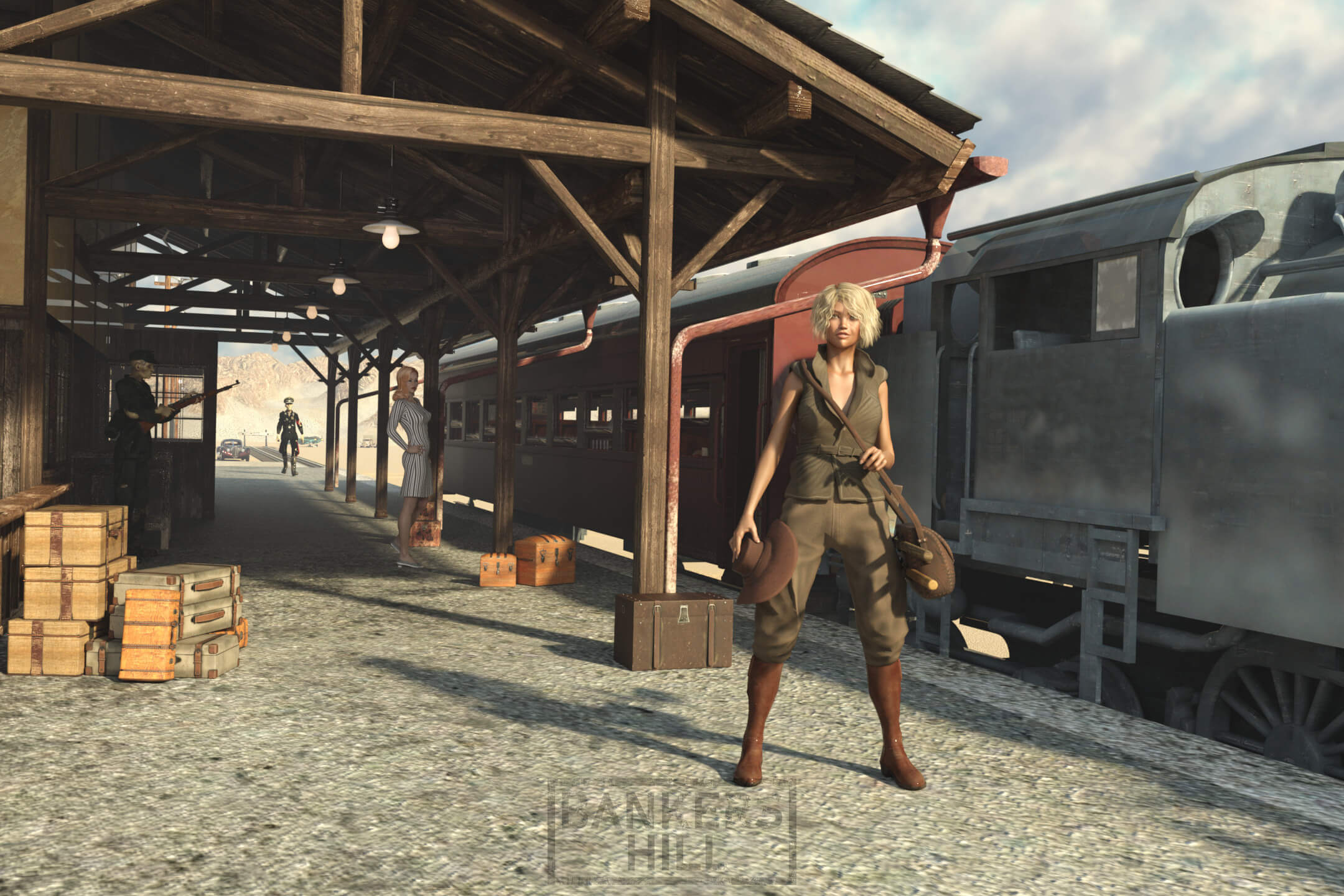 Wild Weird West 2026 3D Render, Digital Art by grafitaleblue