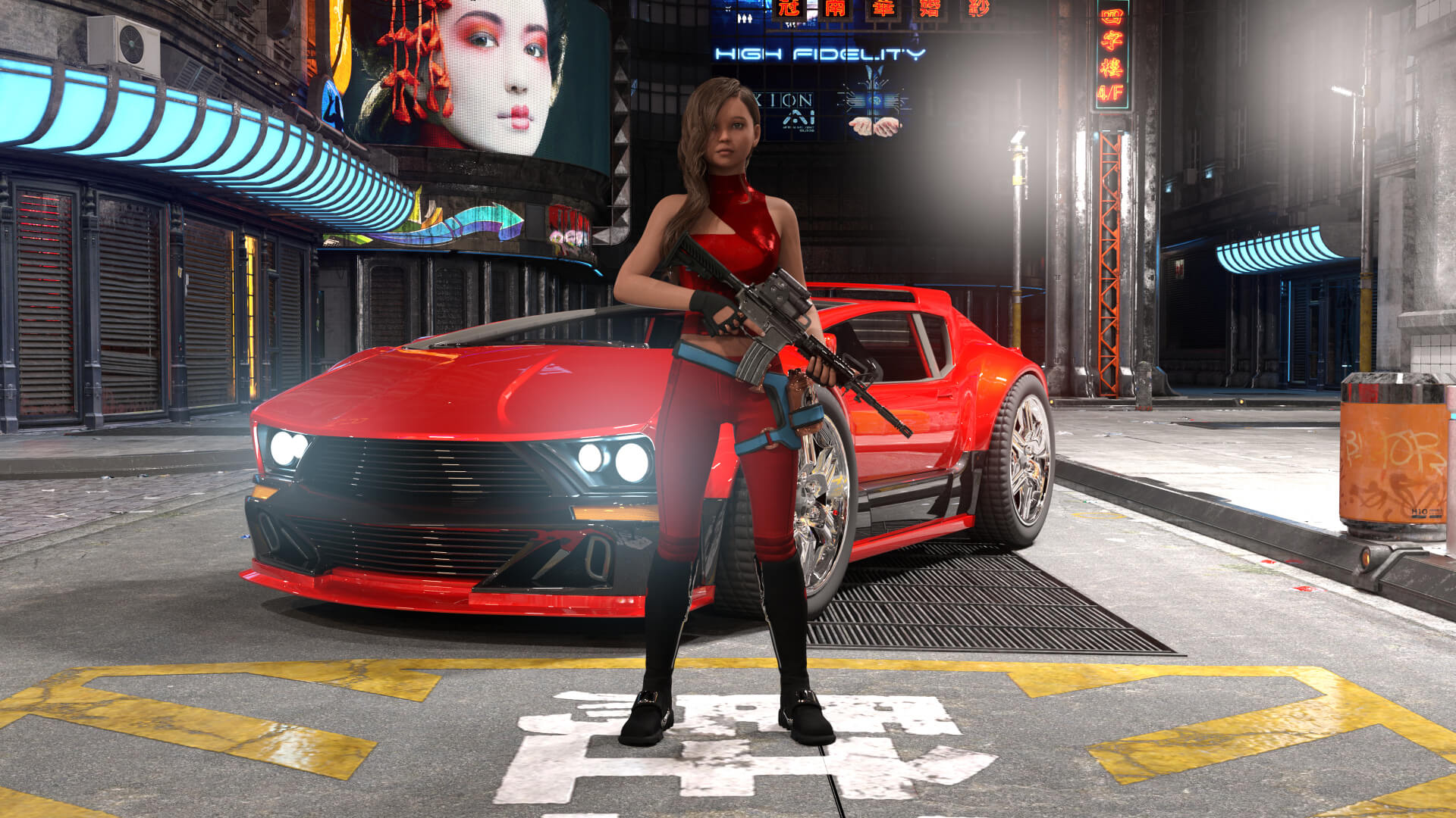 GD Erin and the Red Nemesis by grafkdesigner | RenderHub Wallpapers