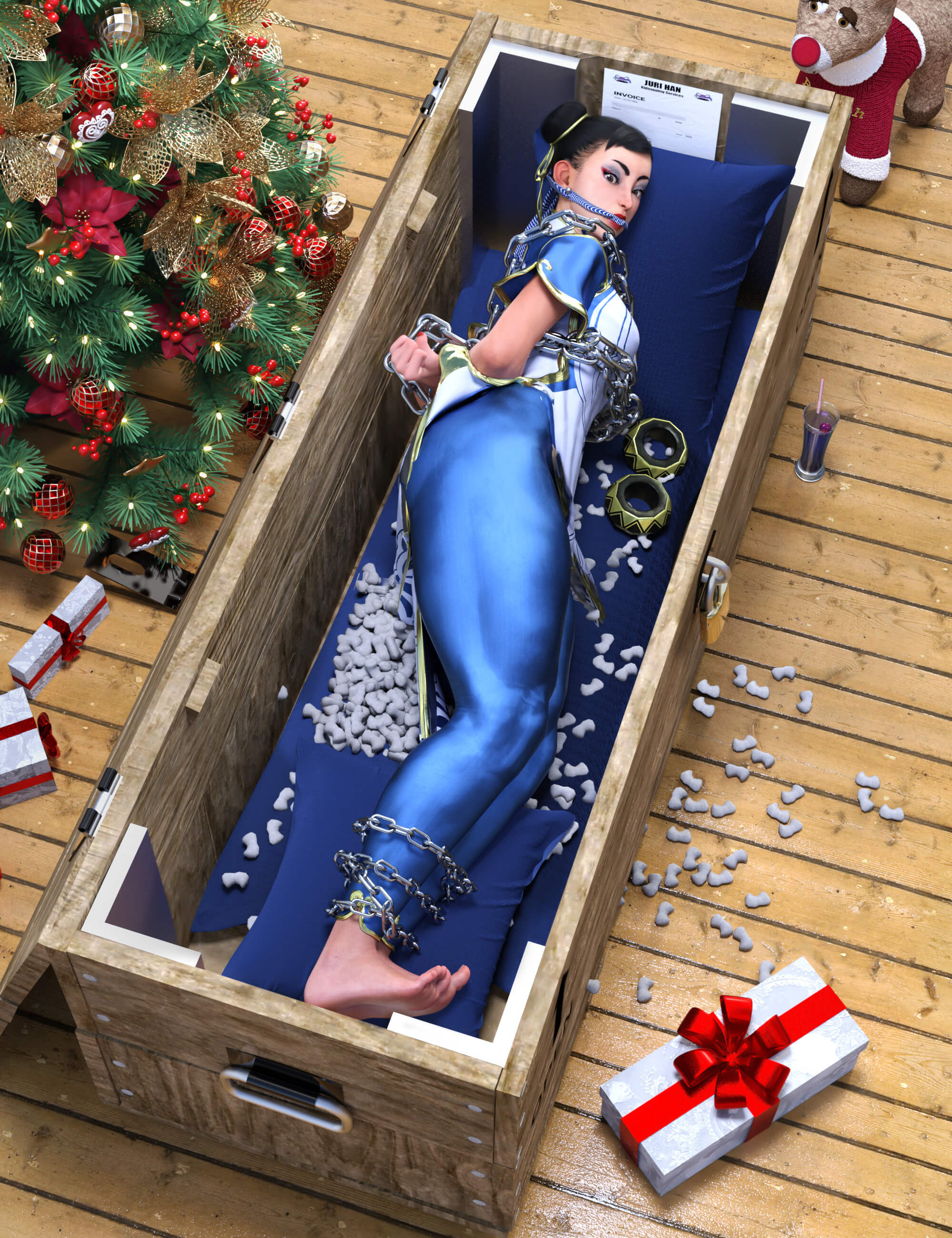 All i want from Christmas... is Chun Li! 3D Render