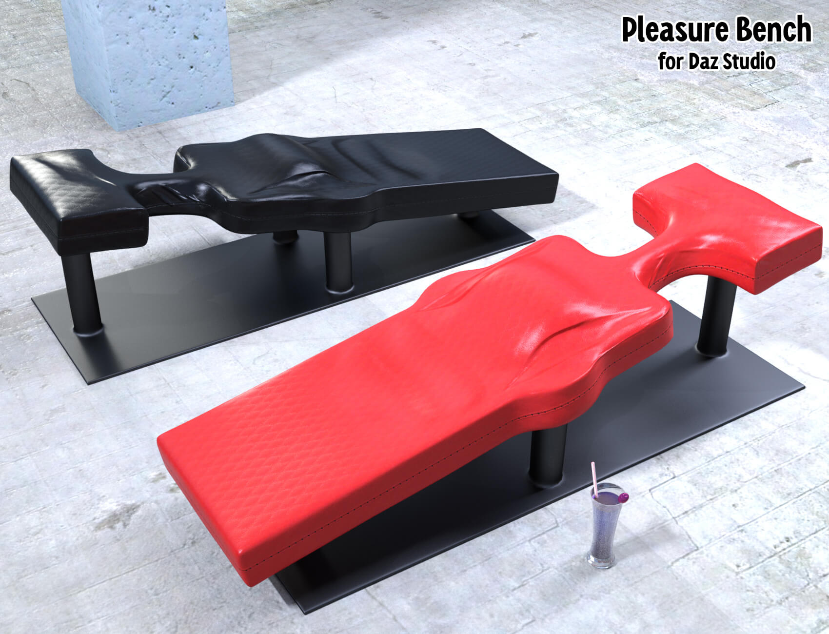 Pleasure Bench for DAZ Studio 3D Render by GrapeJuice3D