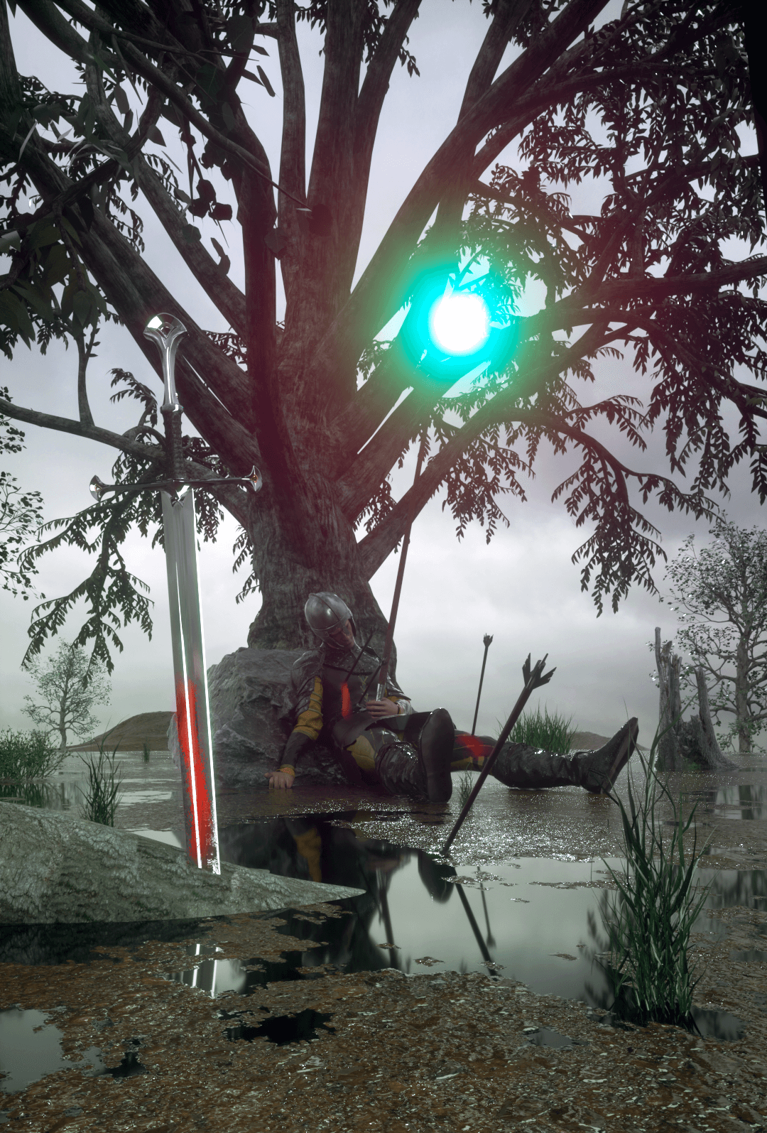 Reflection of death 3D Render, Digital Art by GraphistX