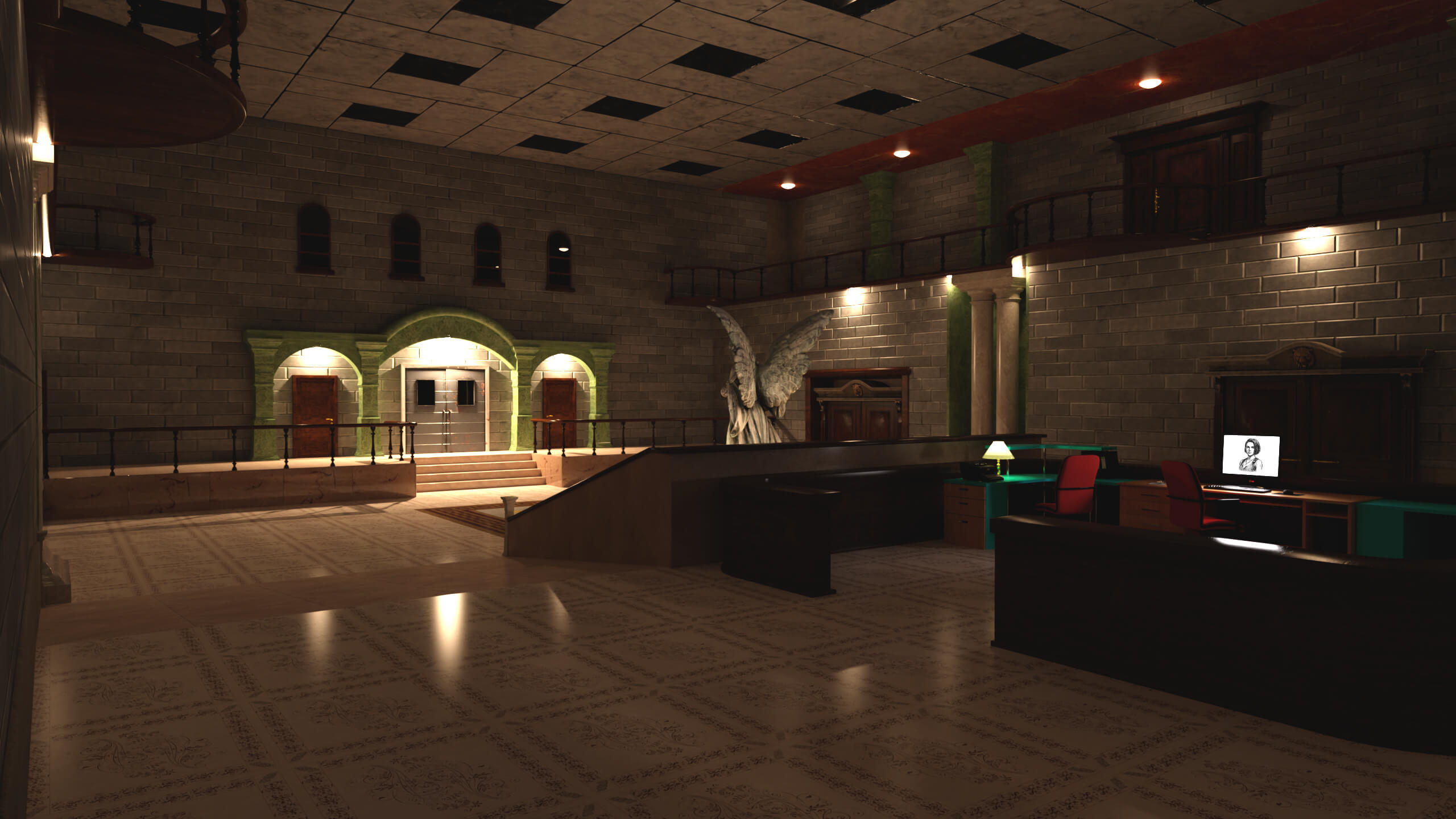 RPD Main Hall RE3 Remake - Daz Content by GraphistX