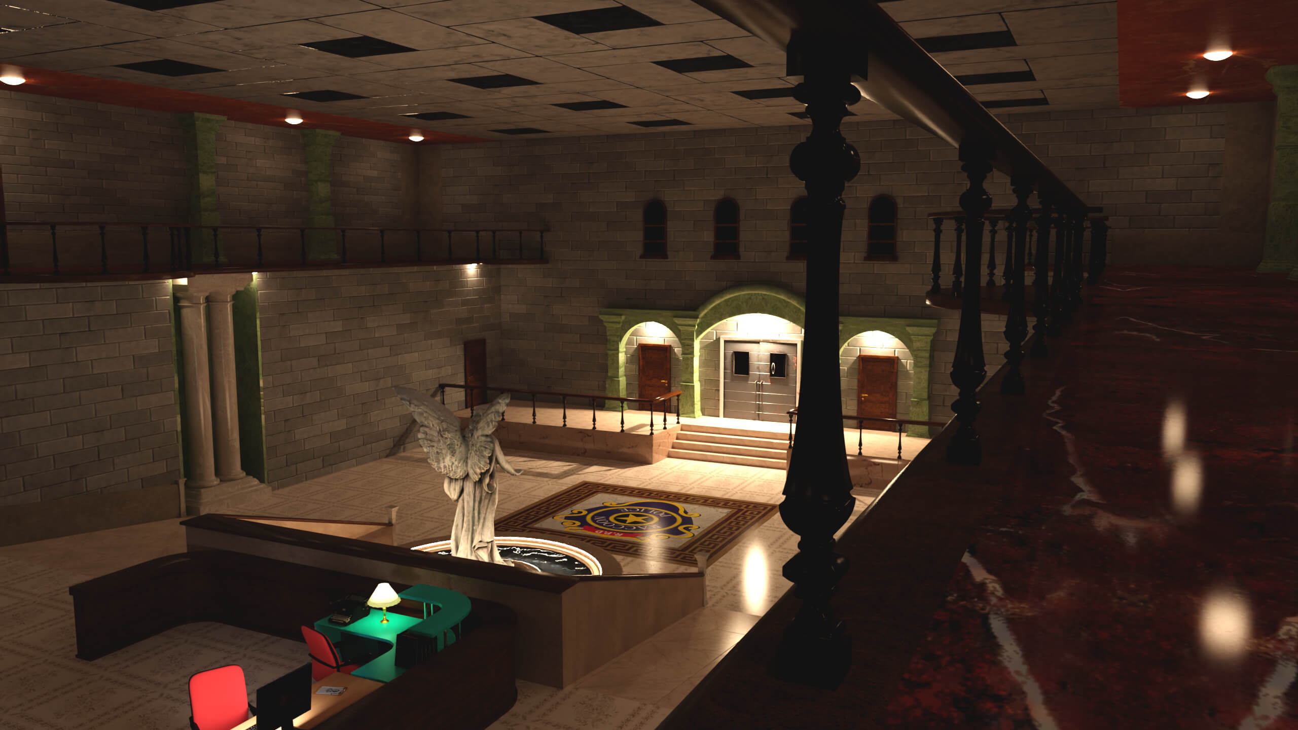 RPD Main Hall RE3 Remake - Daz Content by GraphistX