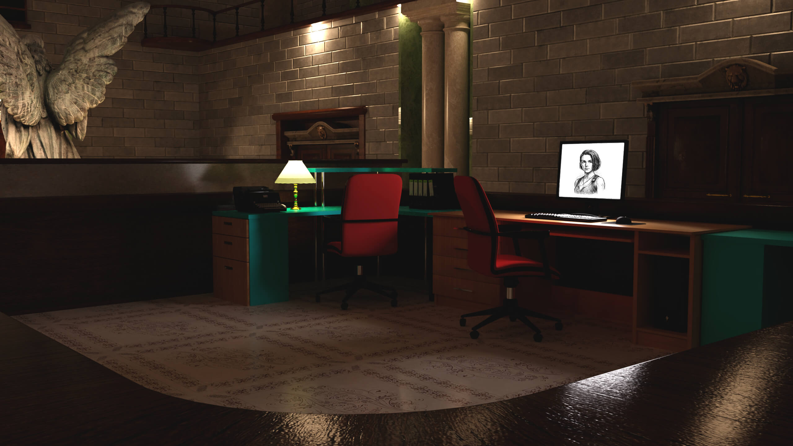 RPD Main Hall RE3 Remake - Daz Content by GraphistX