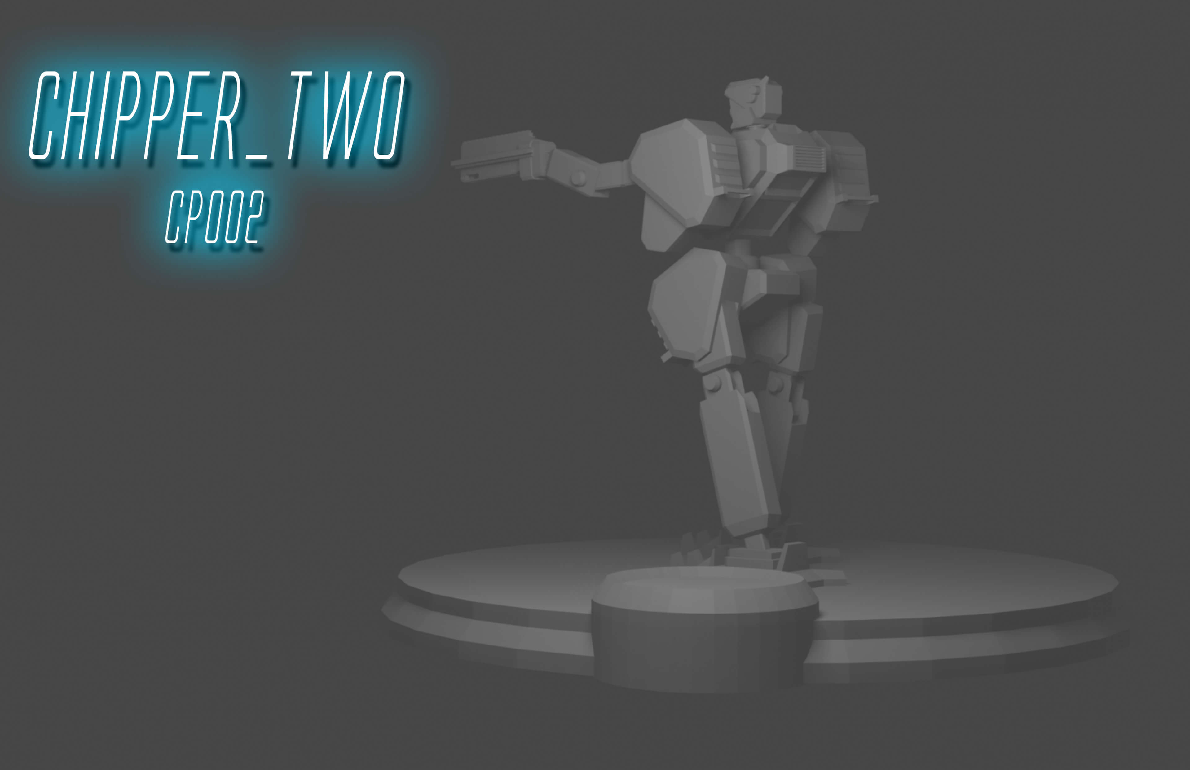 Chipper Two Mech Miniature - 3D Model by GraphiteNite