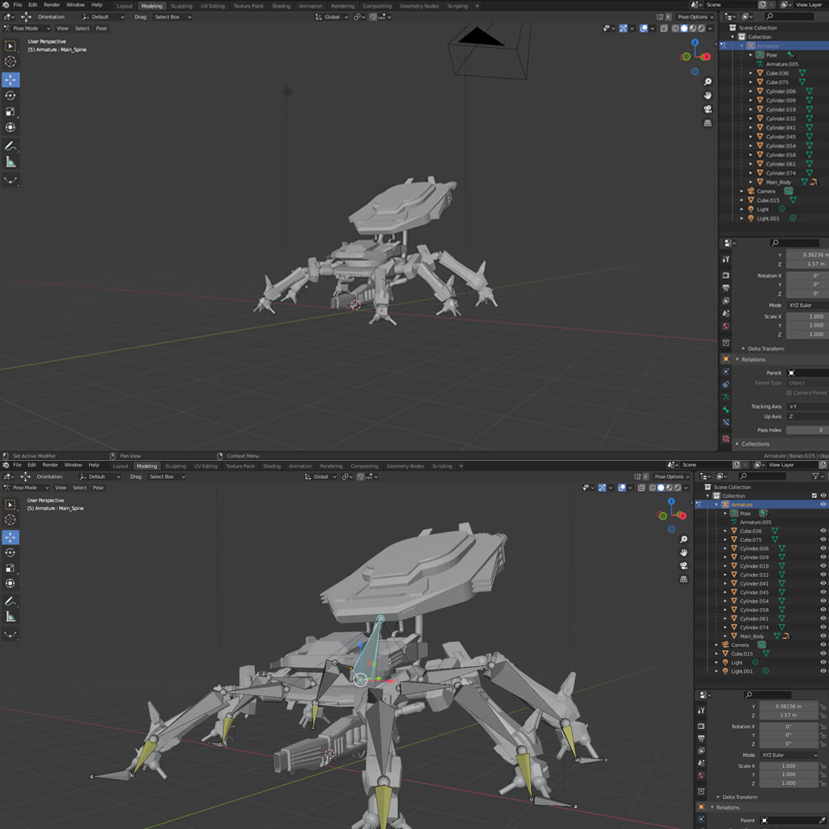 Spider-Mech (Rigged) 3D Model by GraphiteNite