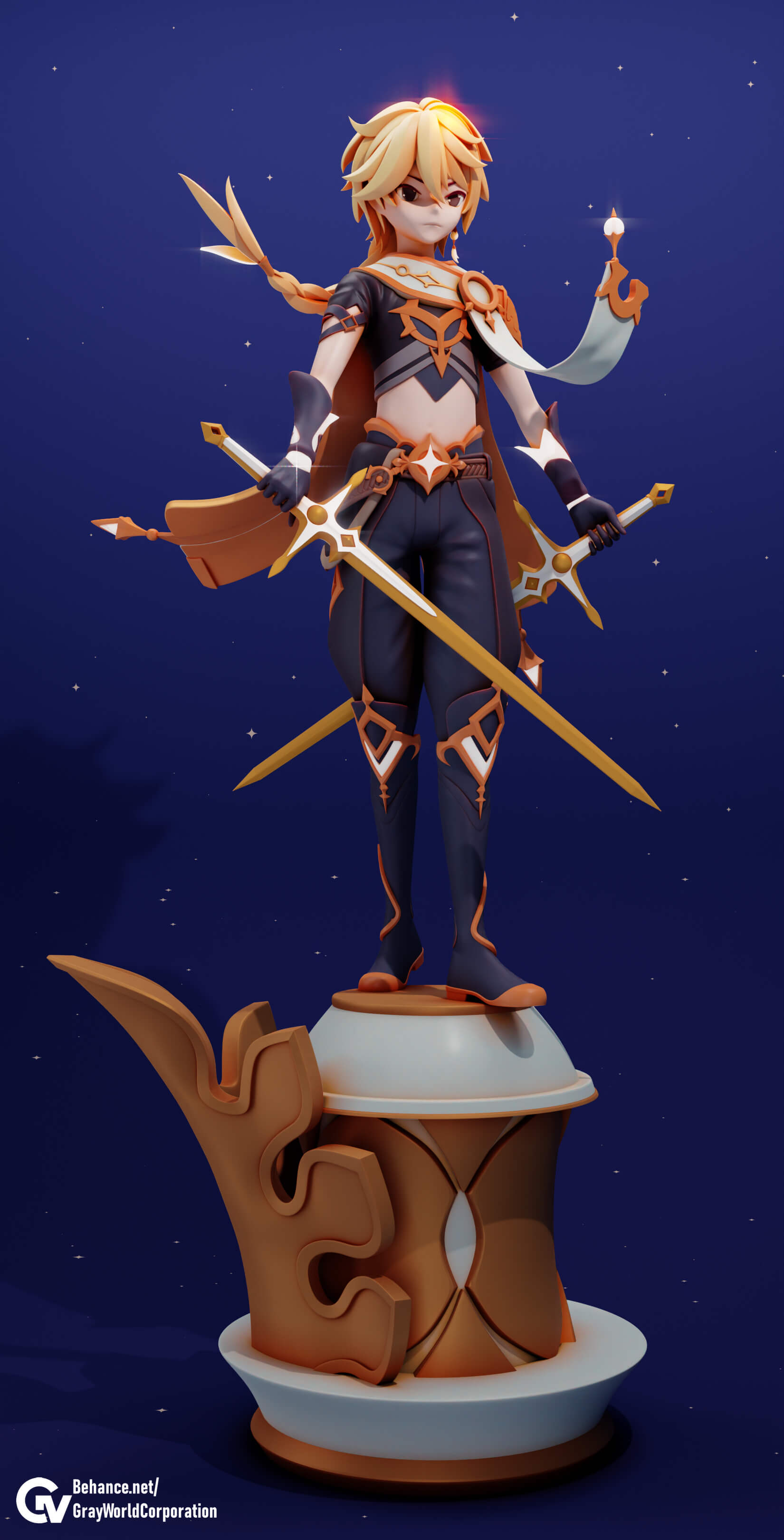 Aether - Genshin Impact 3D Print Model by Gray World Corporation