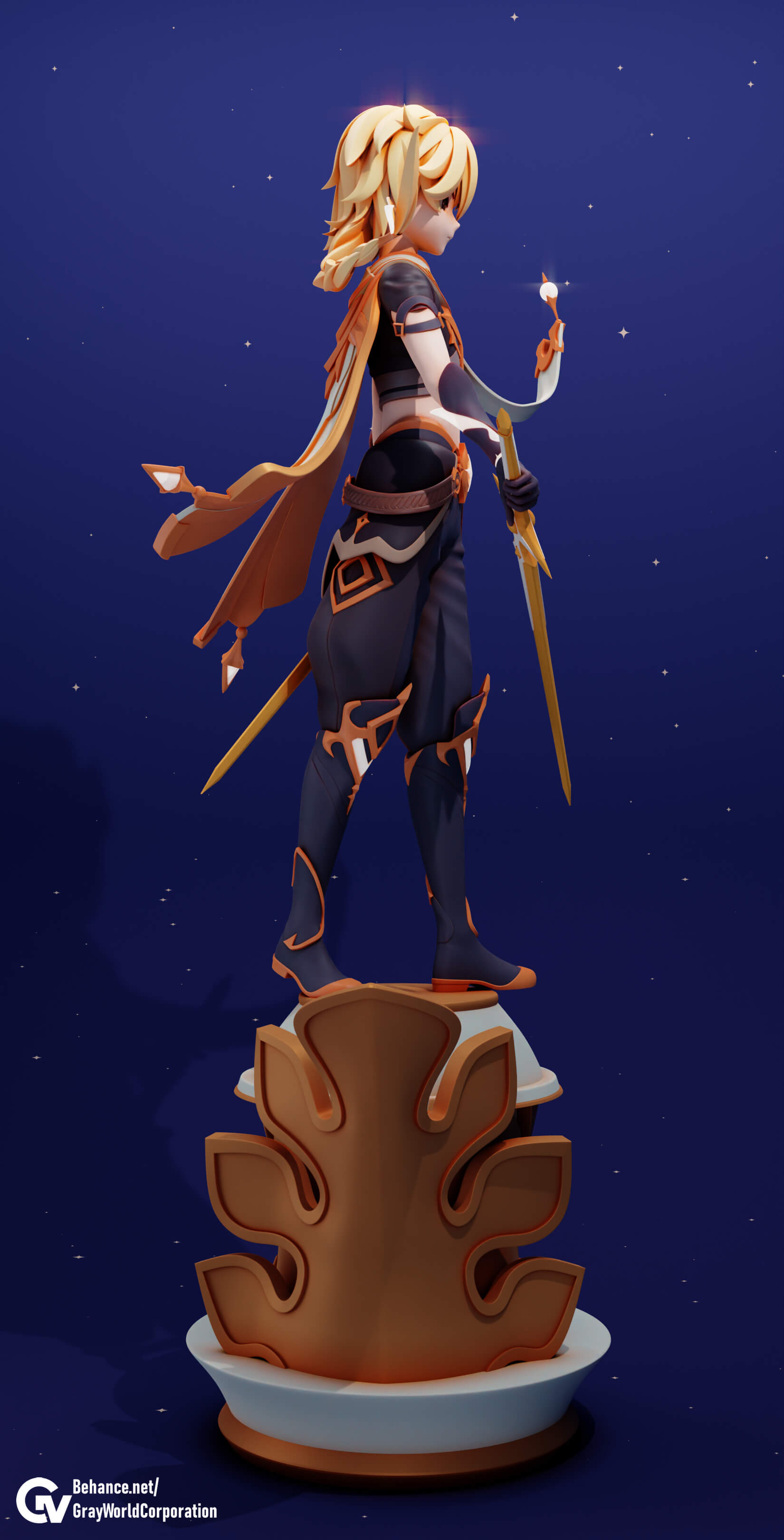 Aether - Genshin Impact 3D Print Model by Gray World Corporation