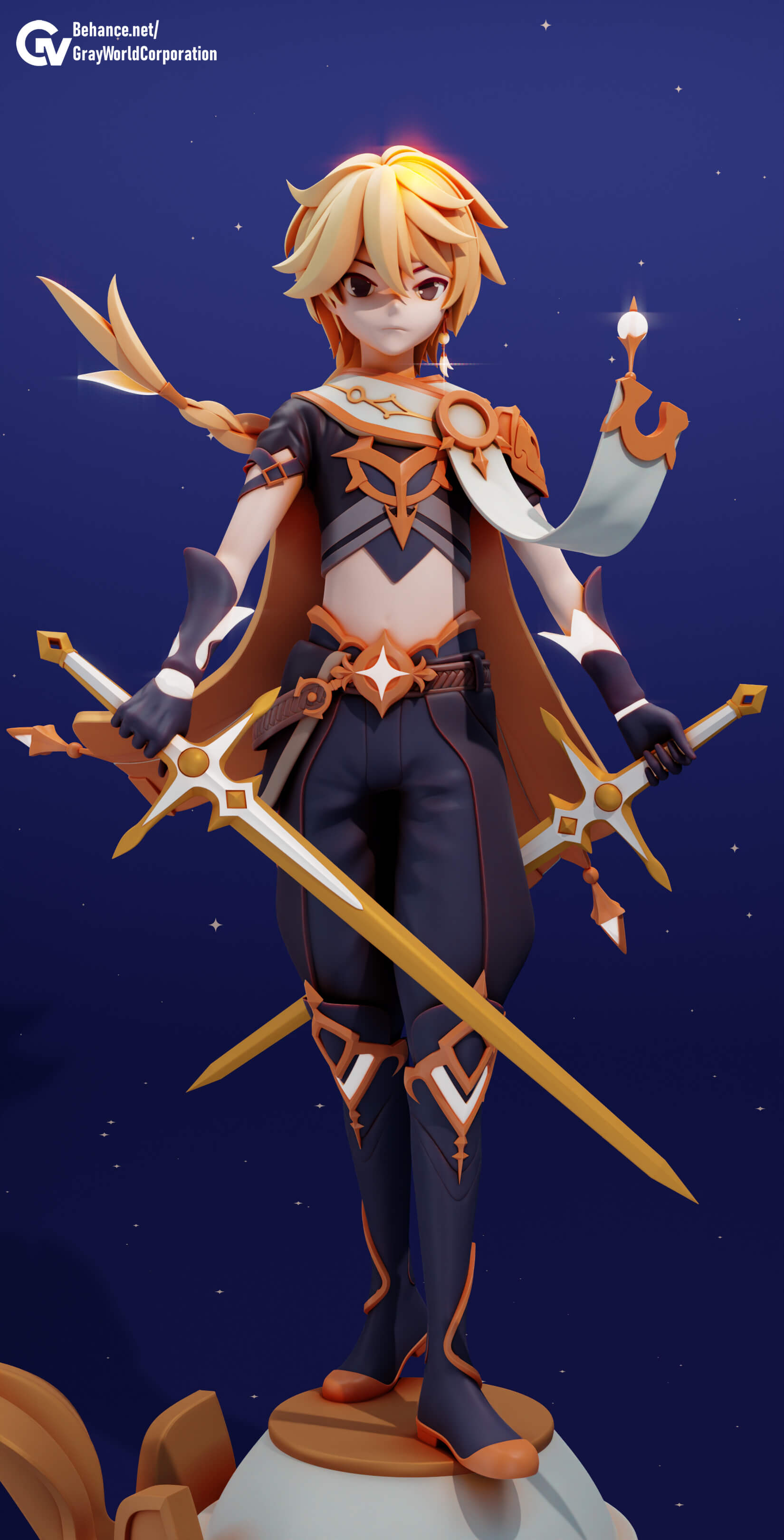 Aether - Genshin Impact 3D Model by Gray World Corporation