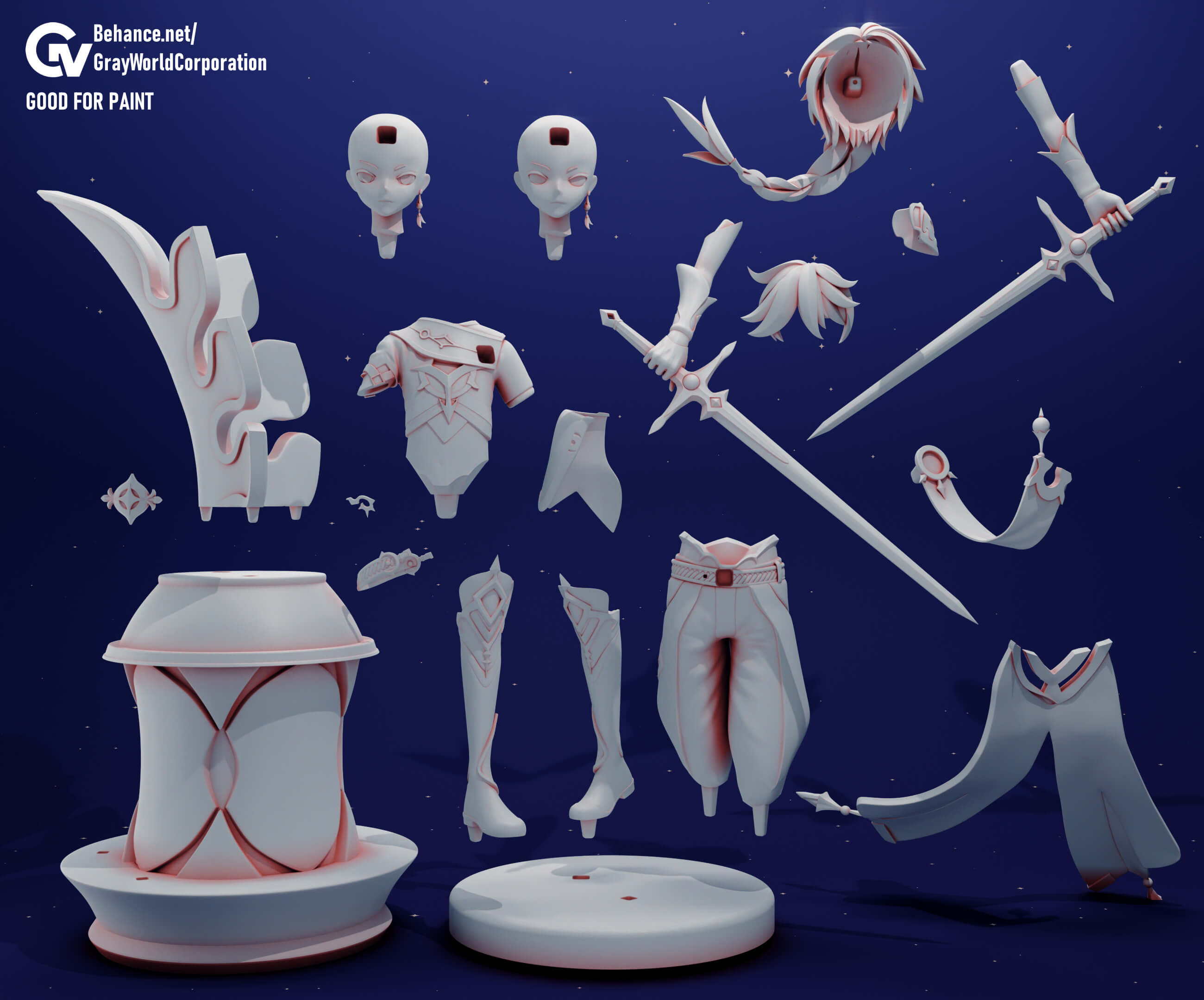 Aether - Genshin Impact 3D Print Model by Gray World Corporation