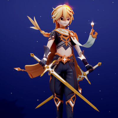 Aether - Genshin Impact 3D Model by Gray World Corporation