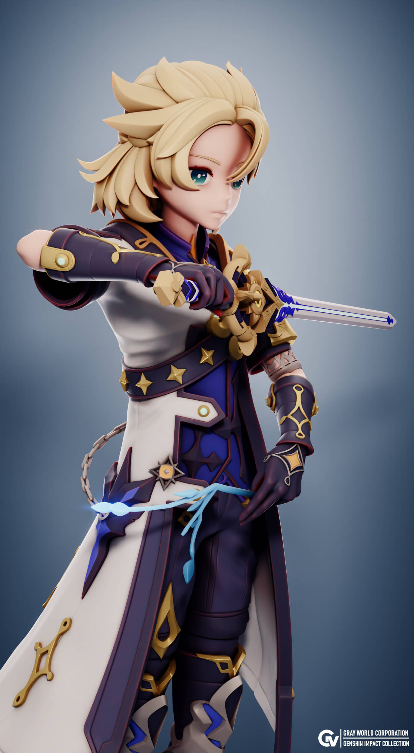 Albedo Kreideprinz 2 - Genshin Impact 3D Model by Gray World Corporation