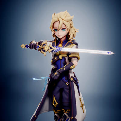 Albedo Kreideprinz 2 - Genshin Impact 3D Model by Gray World Corporation