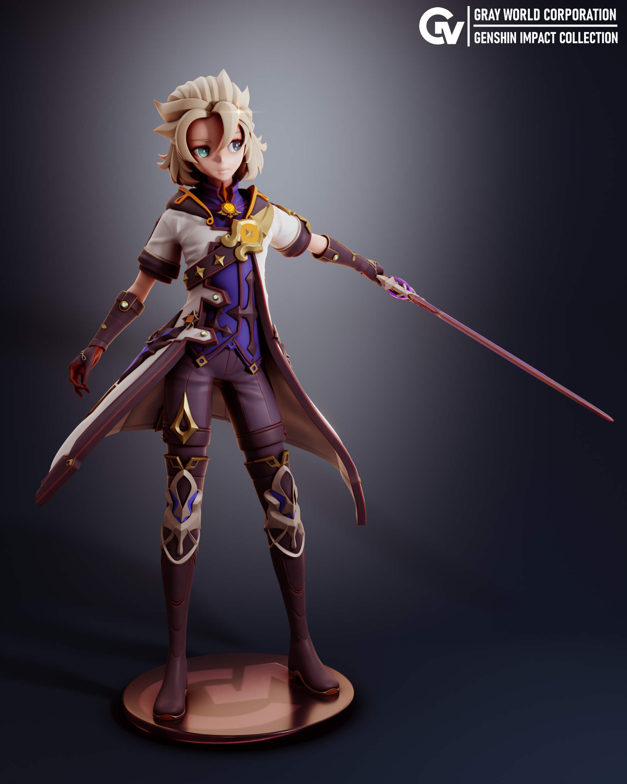 Albedo Kreideprinz 3 - Genshin Impact 3D Model by Gray World Corporation