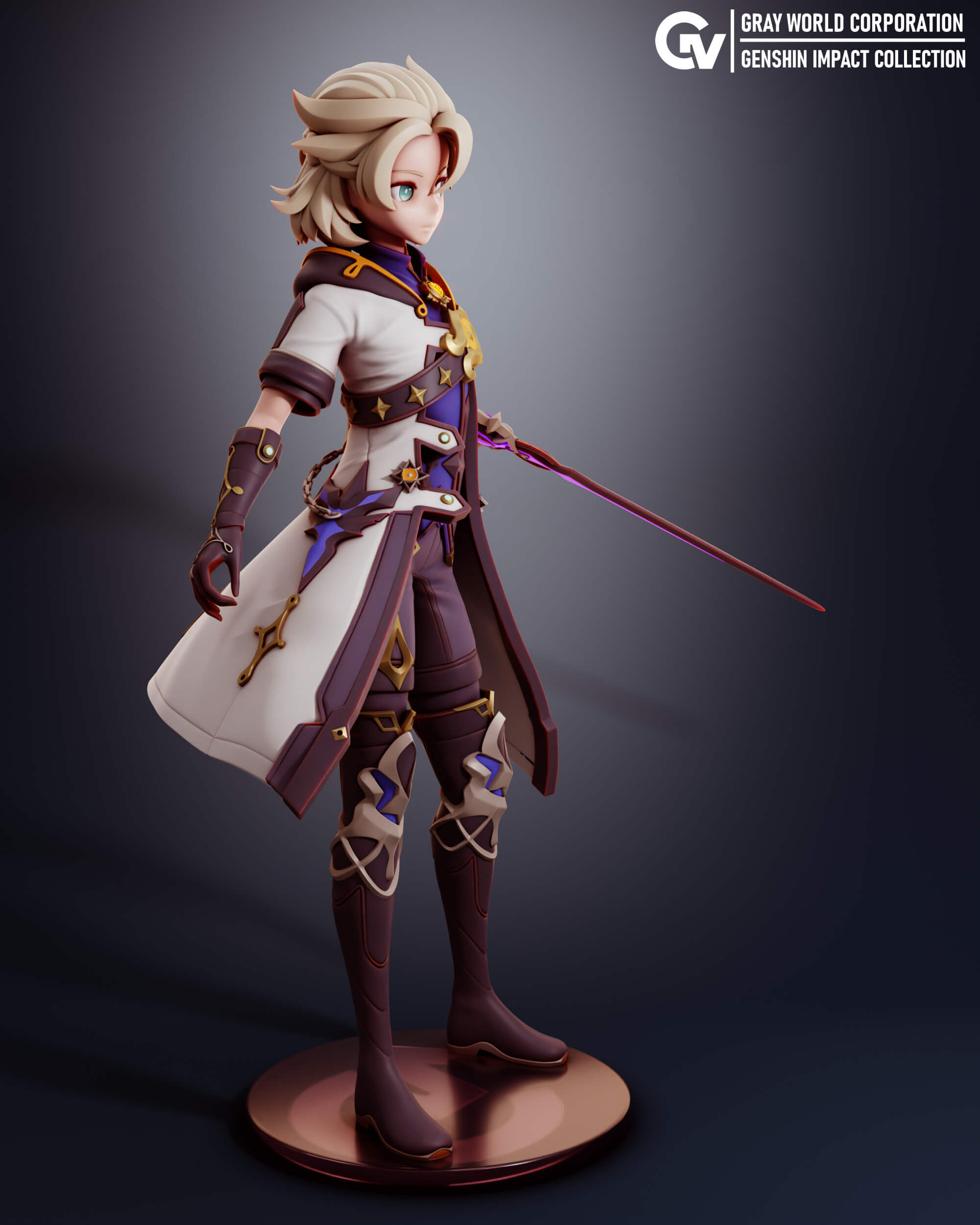 Albedo Kreideprinz 3 - Genshin Impact 3D Print Model by Gray World ...