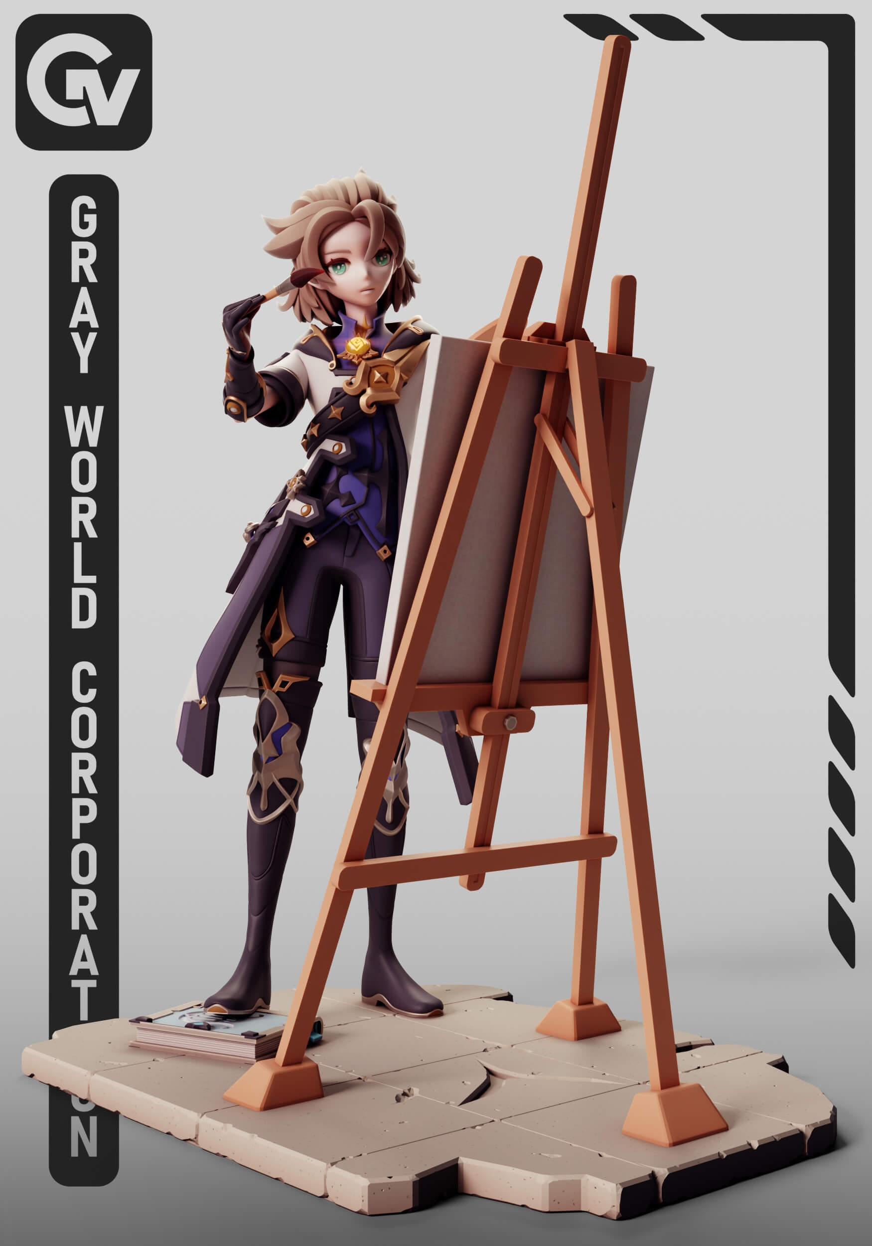 Albedo Kreideprinz - Genshin Impact 3D Model by Gray World Corporation