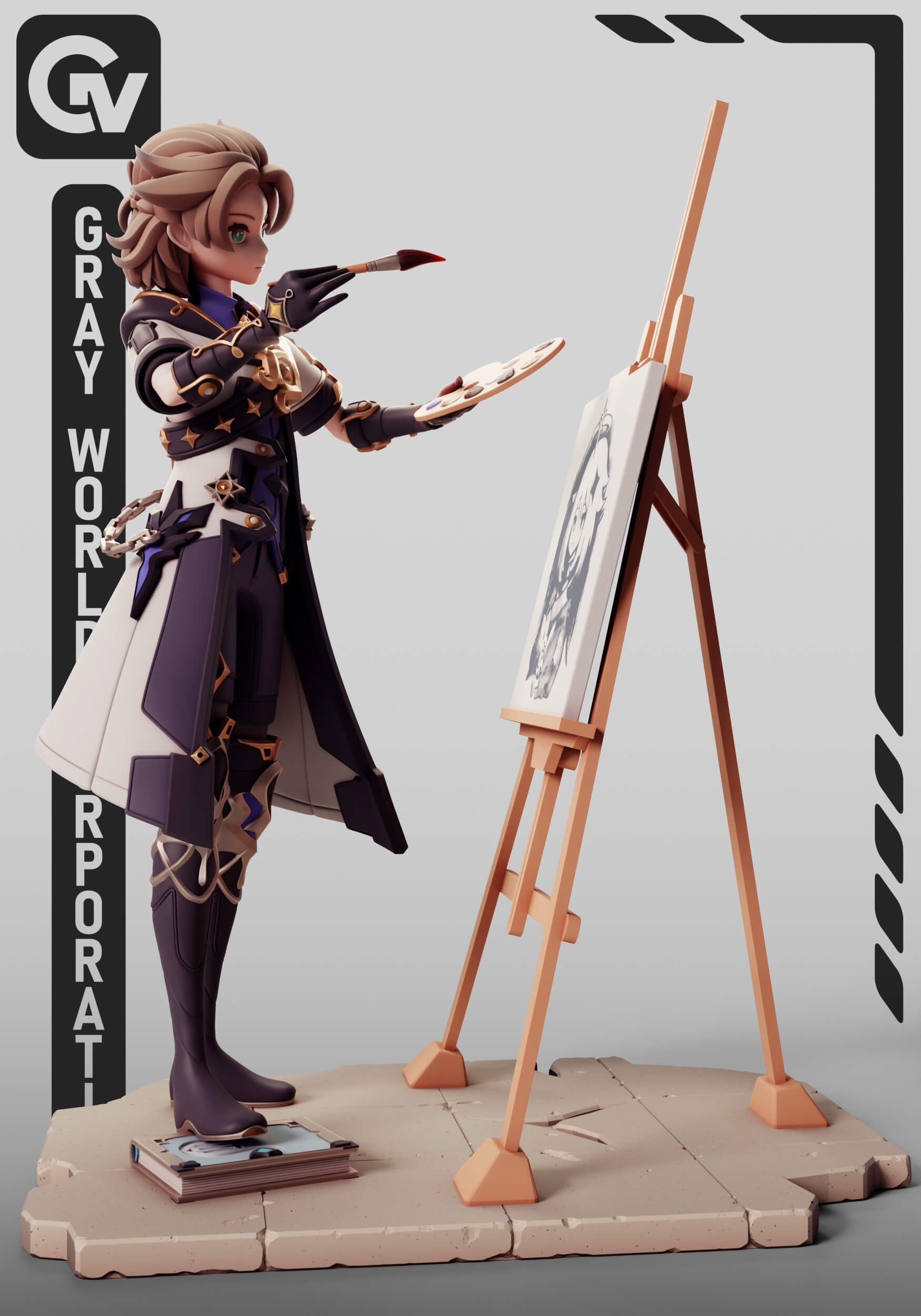 Albedo Kreideprinz - Genshin Impact 3D Model by Gray World Corporation