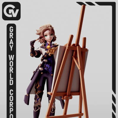 Albedo Kreideprinz - Genshin Impact 3D Model by Gray World Corporation