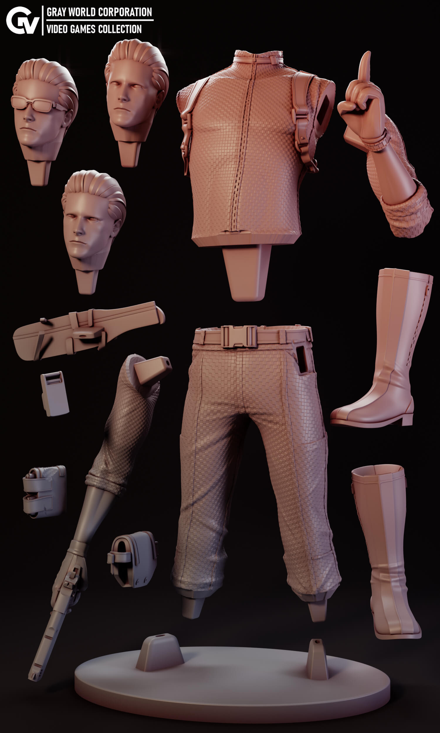 Albert Wesker - Resident Evil 3D Print Model by Gray World Corporation