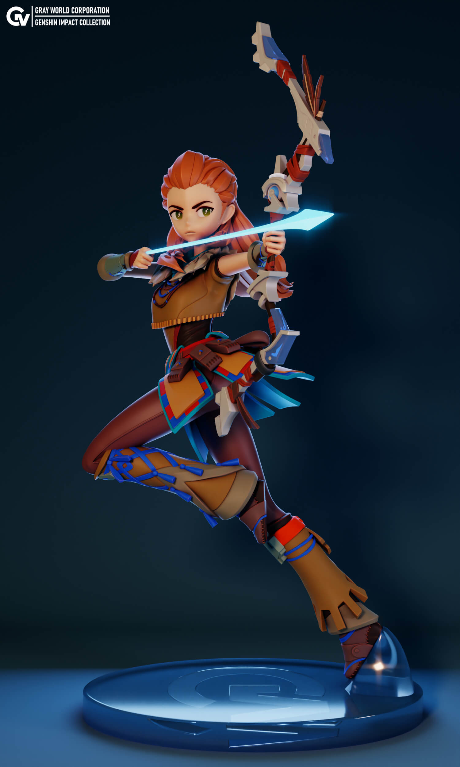 Aloy - Genshin Impact 3D Print Model by Gray World Corporation