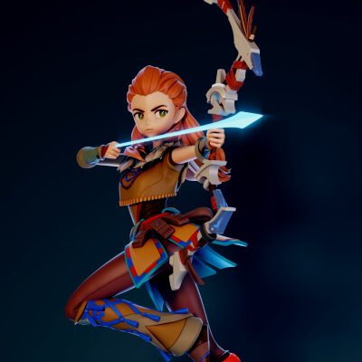 Aloy - Genshin Impact 3D Model by Gray World Corporation