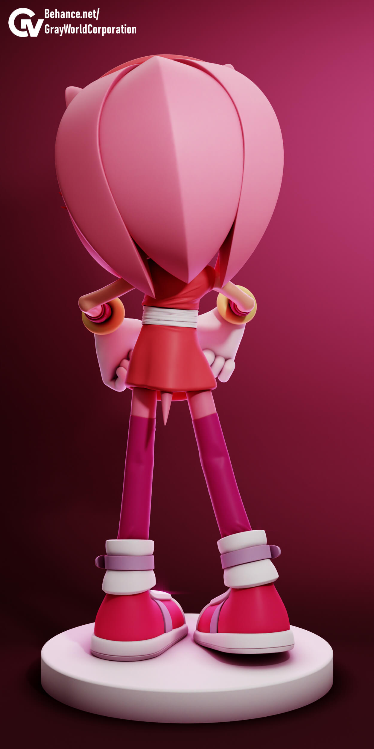 Amy Rose - Sonic The Hedgehog 3D Model by Gray World Corporation