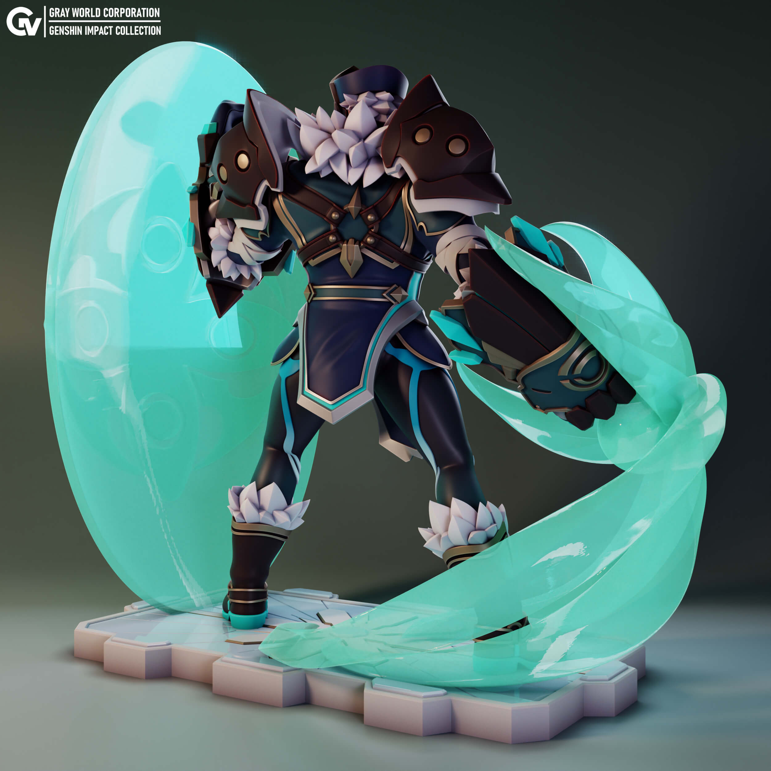 Anemoboxer Vanguard - Genshin Impact 3D Model by Gray World Corporation