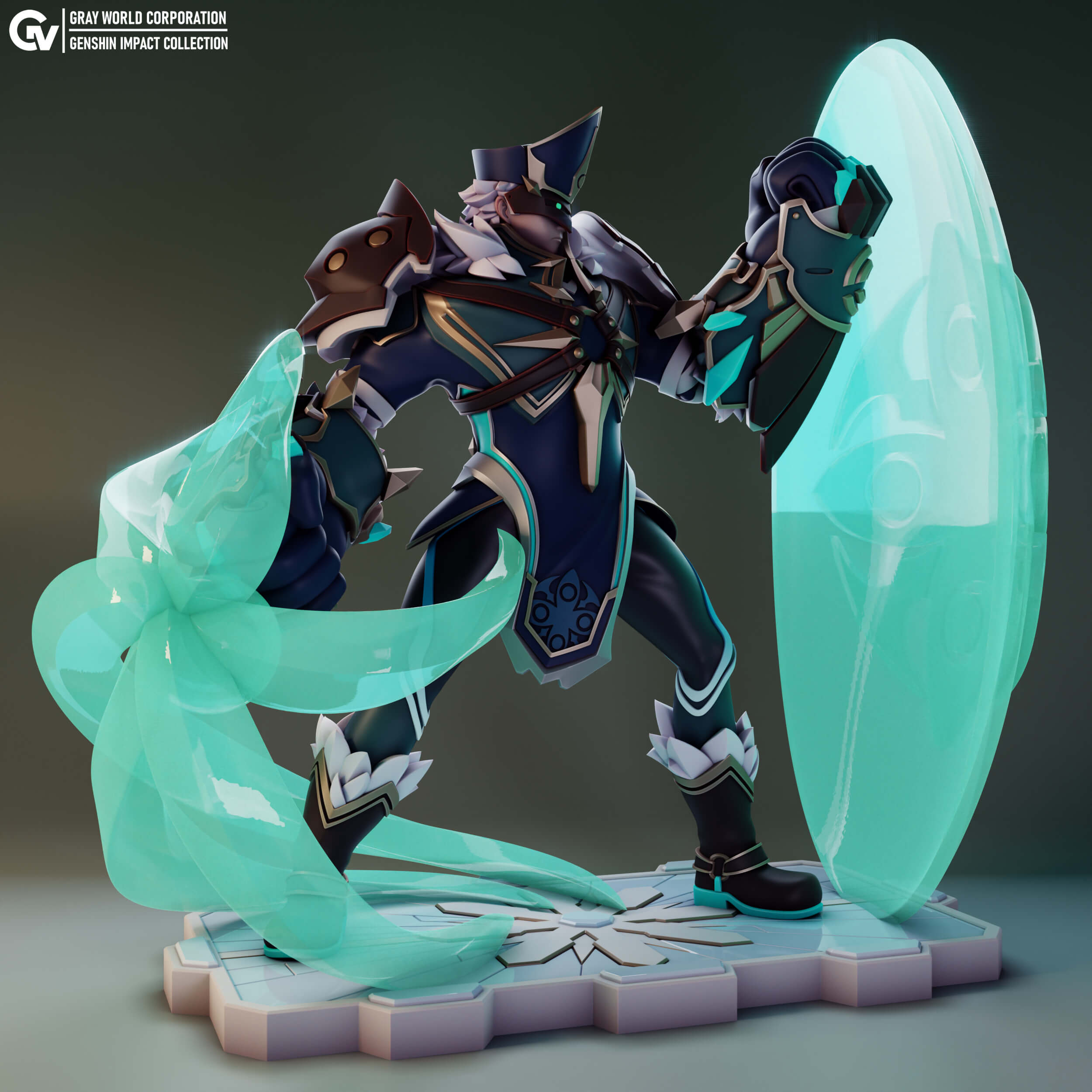 Anemoboxer Vanguard - Genshin Impact 3D Model by Gray World Corporation