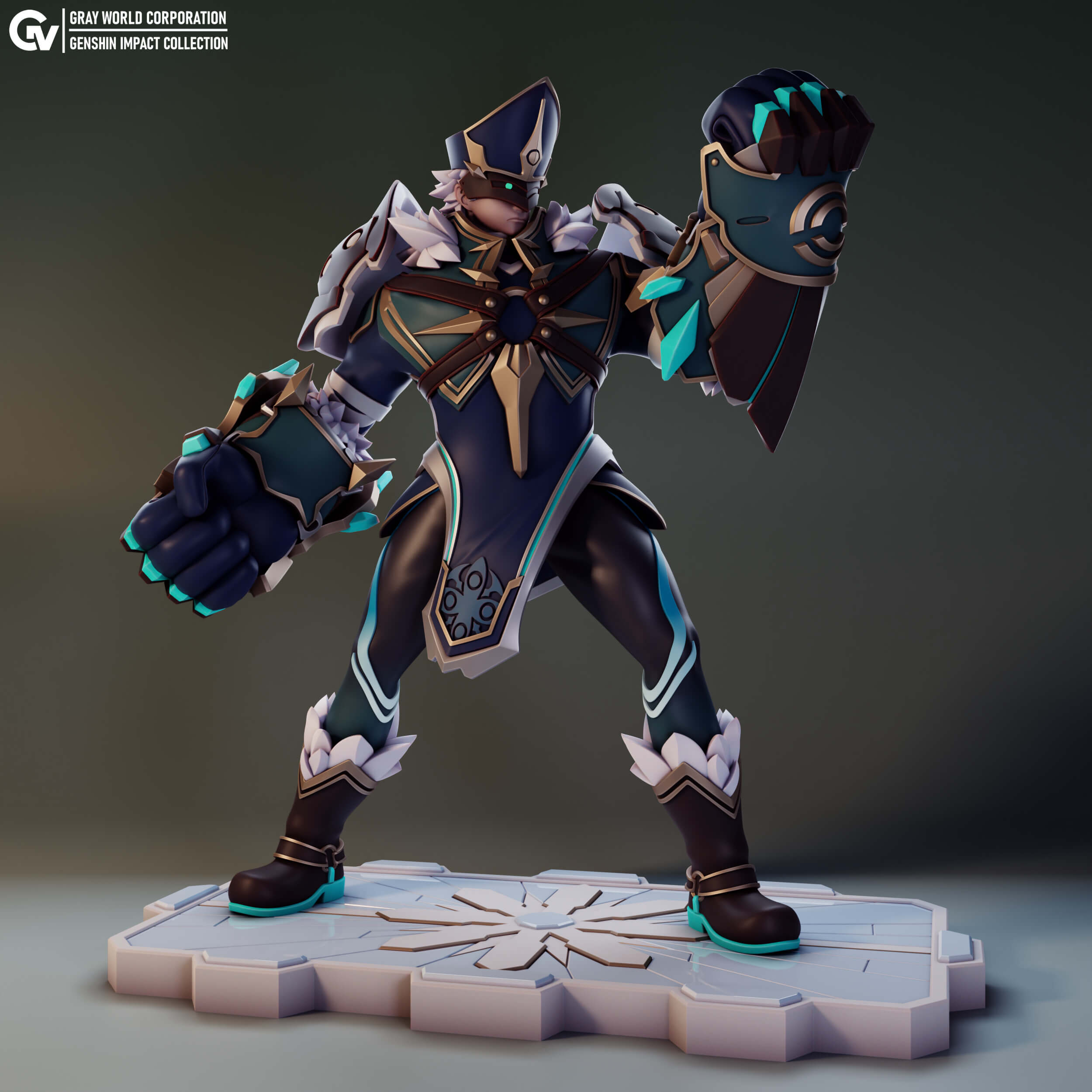 Anemoboxer Vanguard - Genshin Impact 3D Model by Gray World Corporation