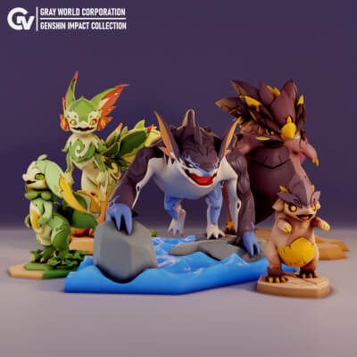 Animals of Natlan - Genshin Impact 3D Model by Gray World Corporation