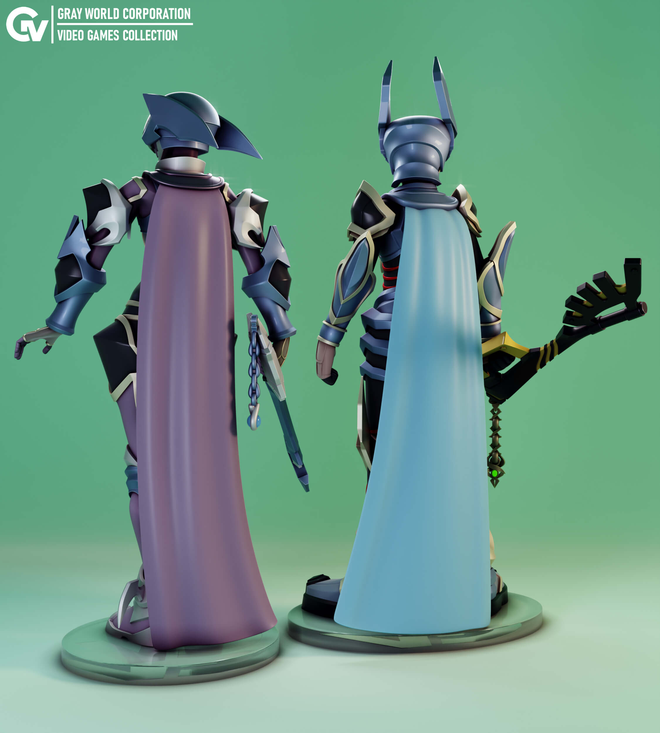 Aqua and Ventus - Kingdom Hearts 3D Model by Gray World Corporation