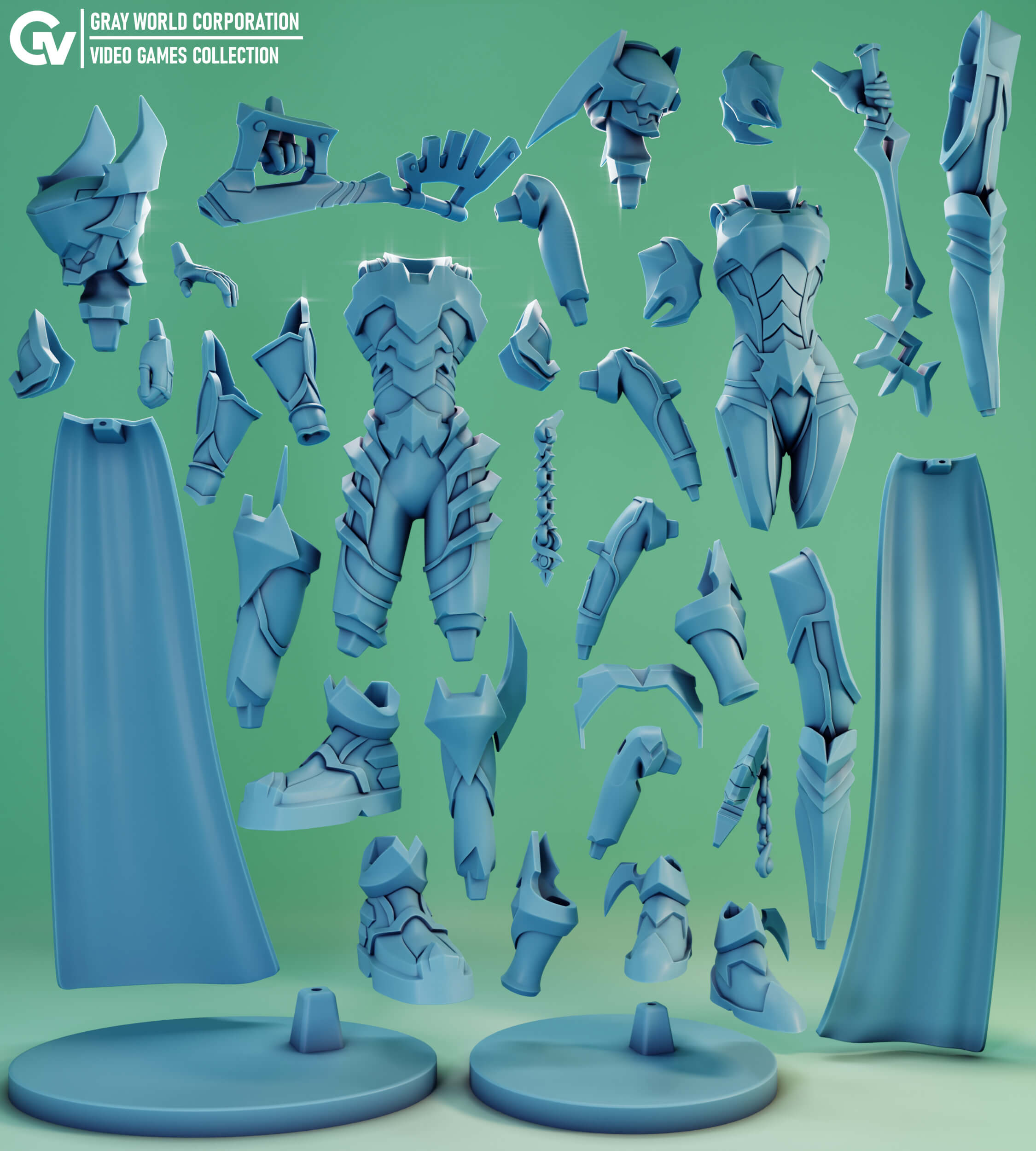 Aqua and Ventus - Kingdom Hearts 3D Model by Gray World Corporation