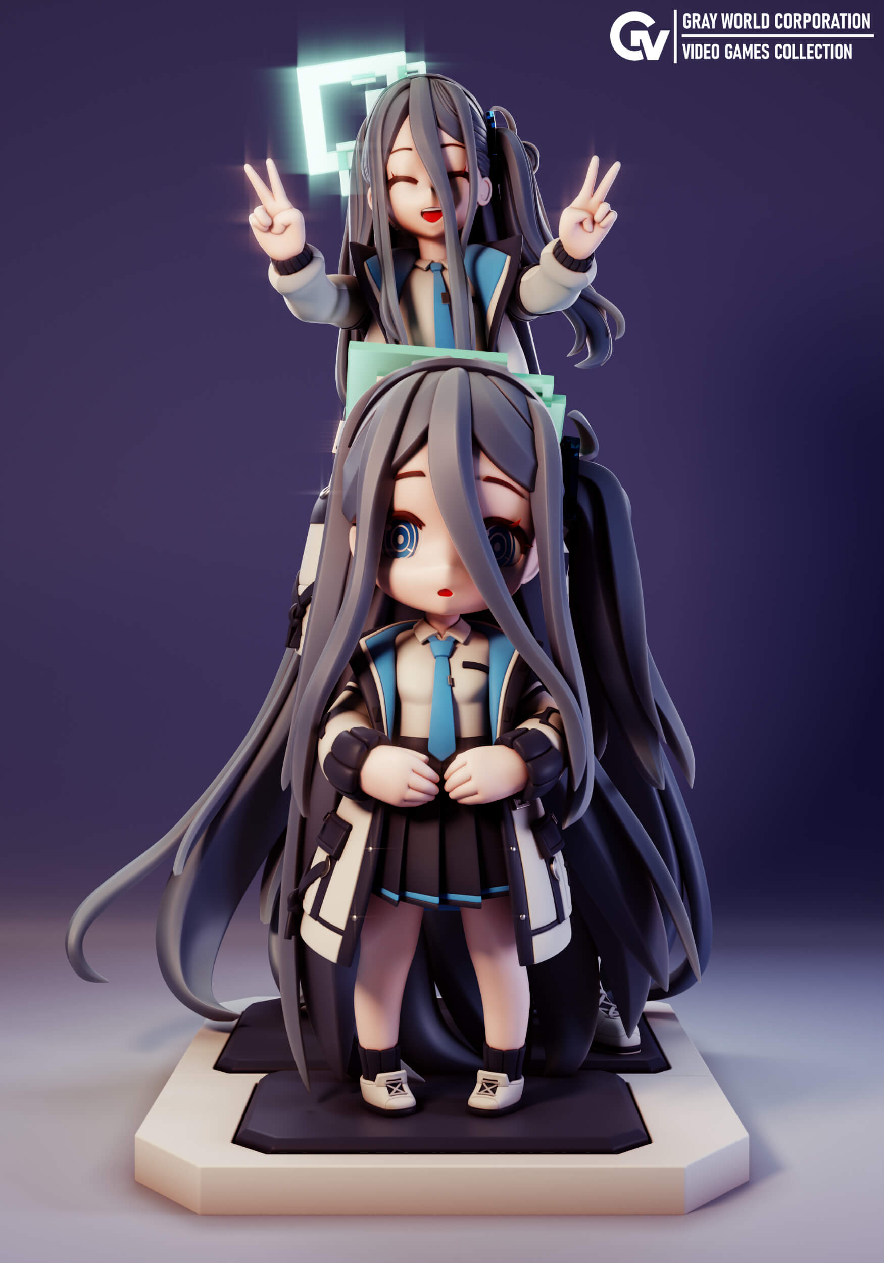 Aris Tendou - Blue Archive 3D Model by Gray World Corporation