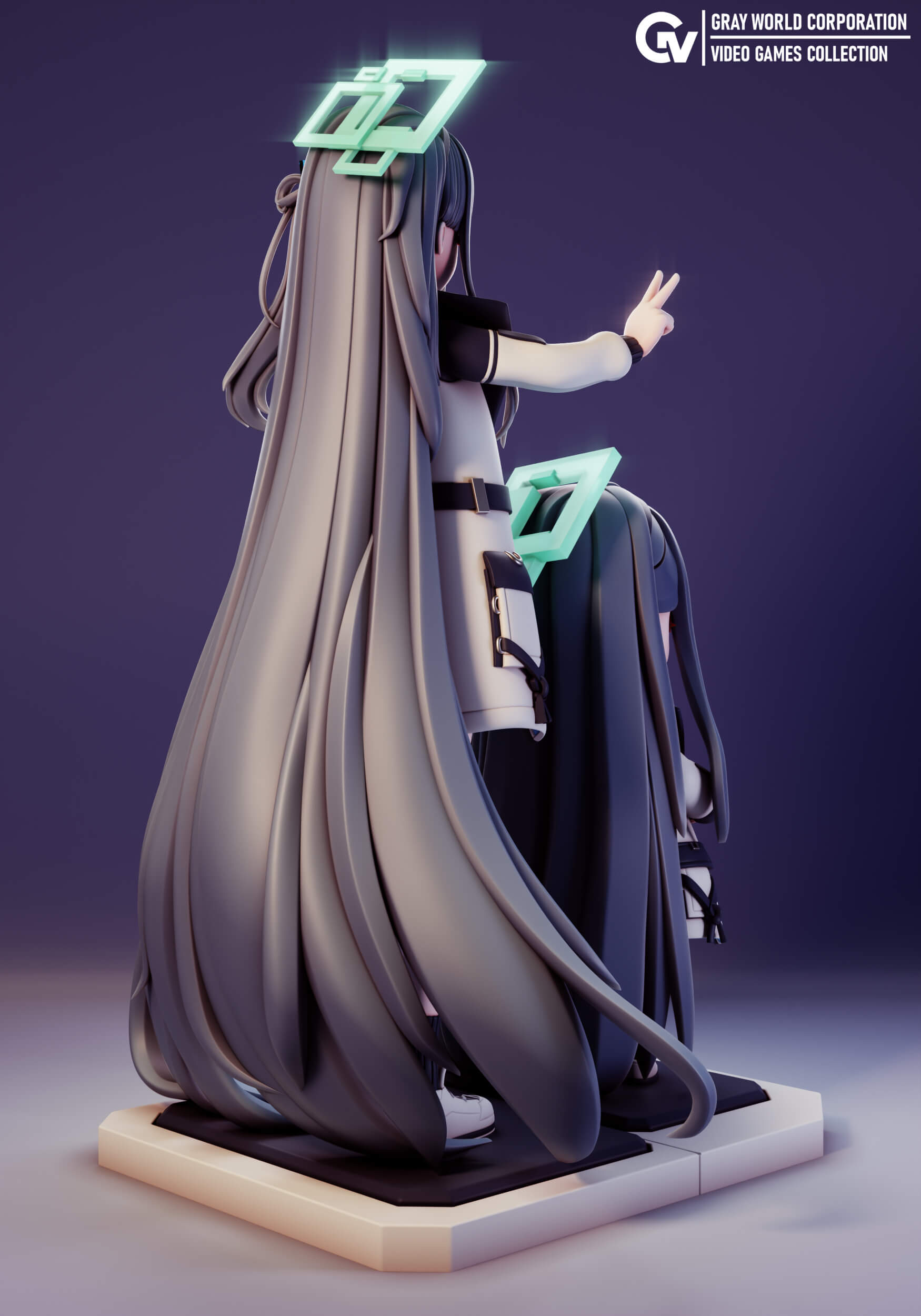 Aris Tendou - Blue Archive 3D Model by Gray World Corporation