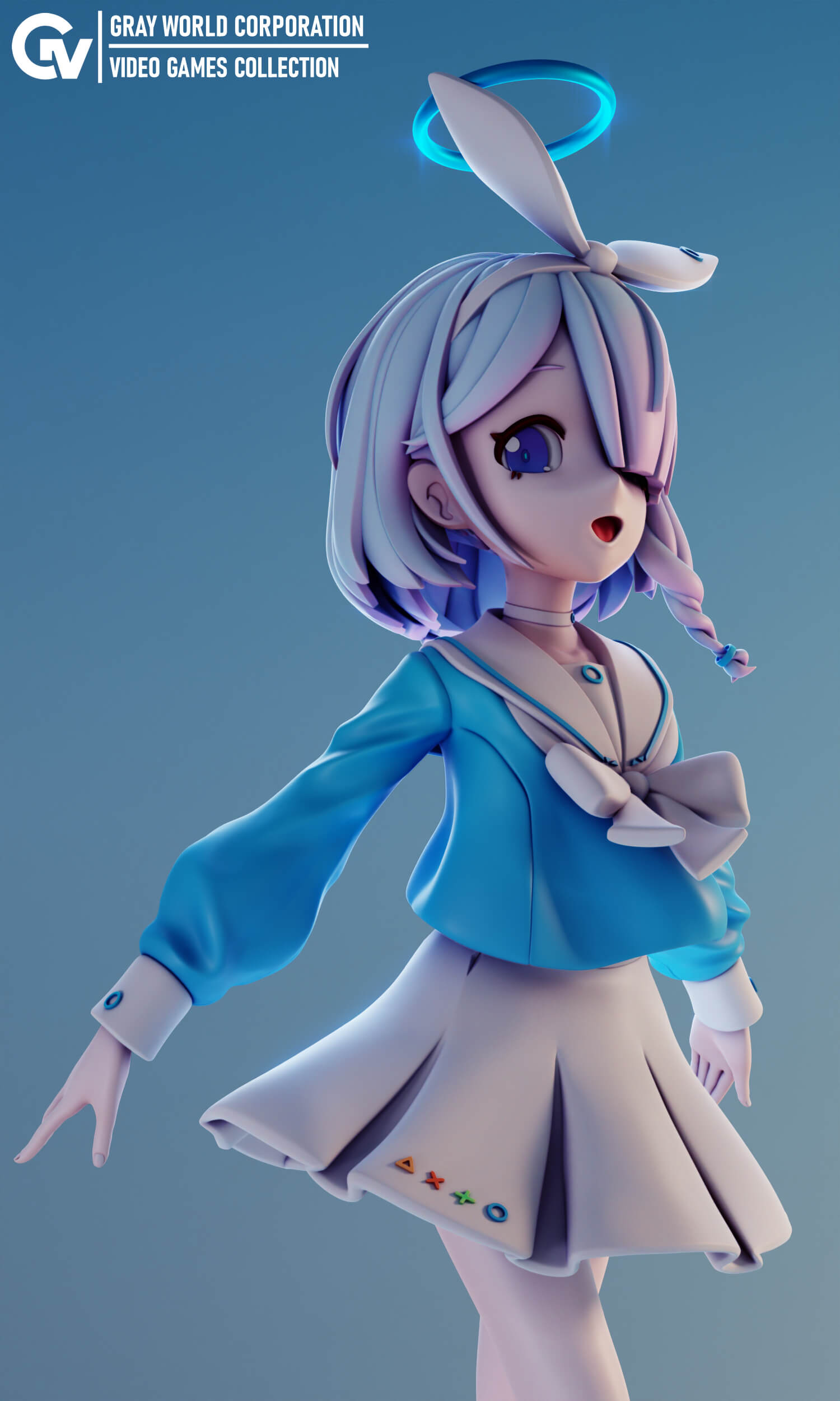 Arona - Blue Archive 3D Model by Gray World Corporation