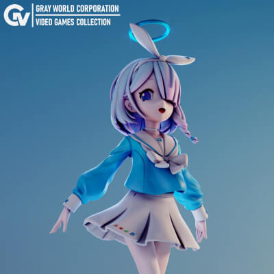 Arona - Blue Archive 3D Model by Gray World Corporation
