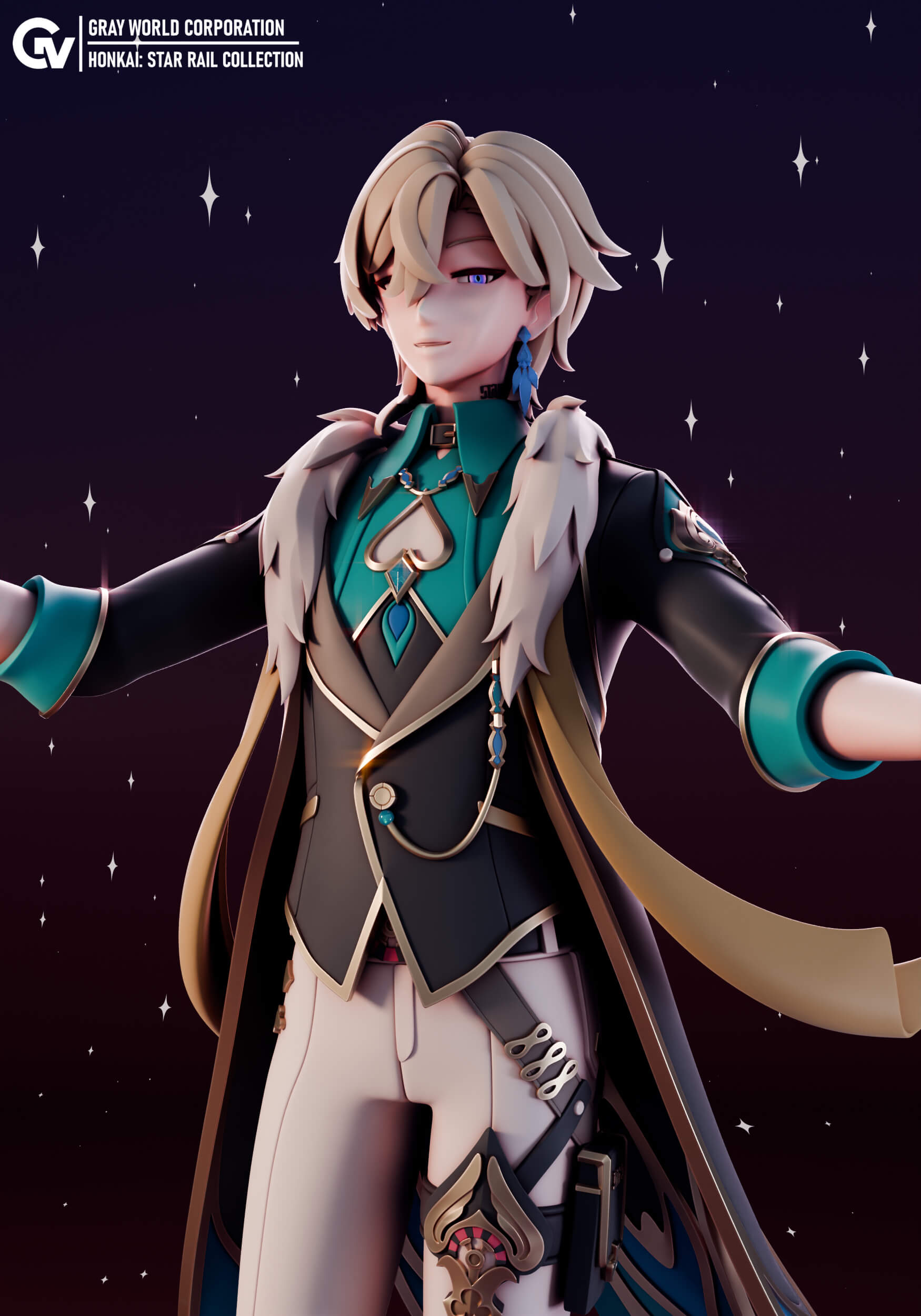 Aventurine - Honkai: Star Rail 3D Model by Gray World Corporation