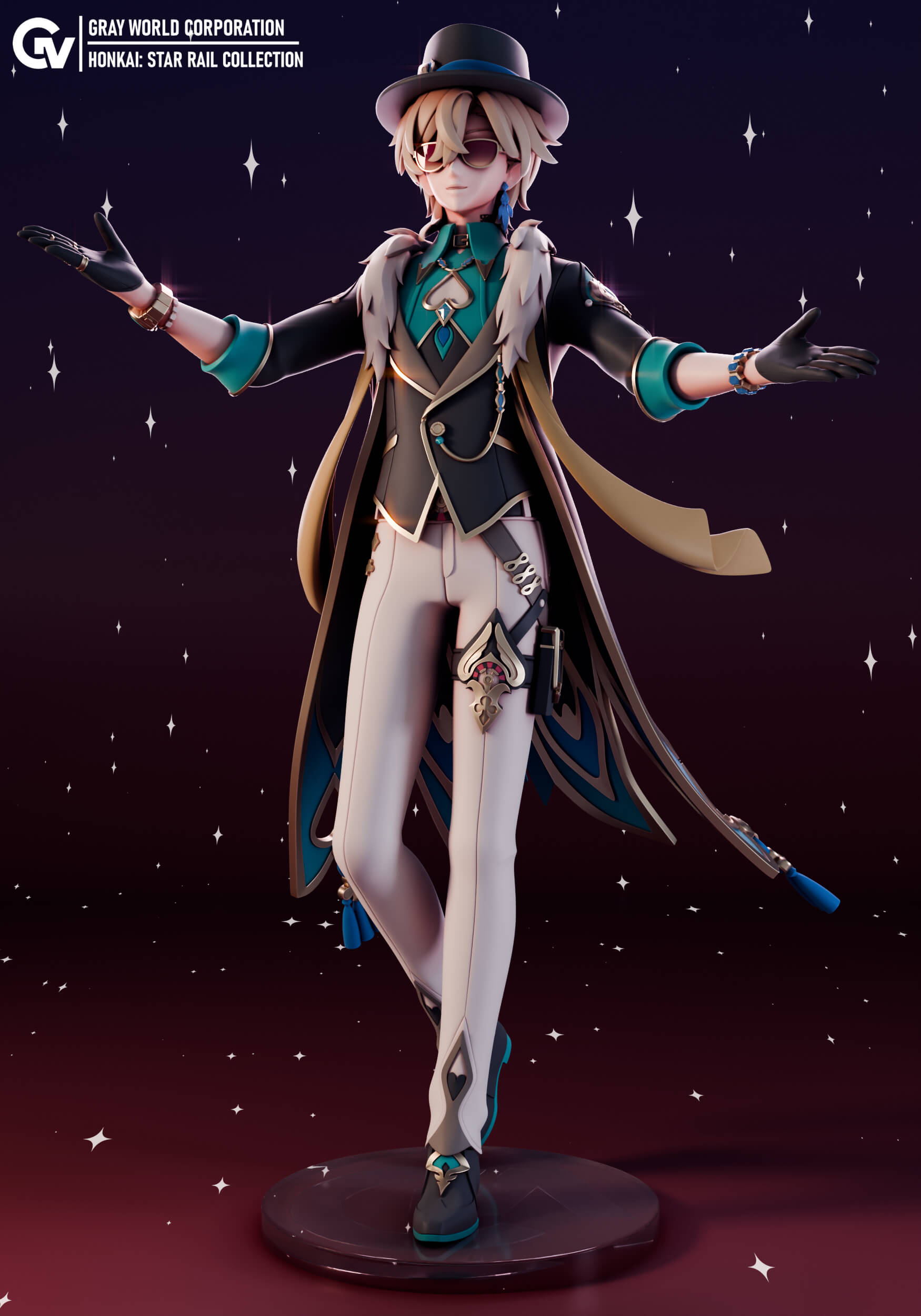 Aventurine - Honkai: Star Rail 3D Model by Gray World Corporation