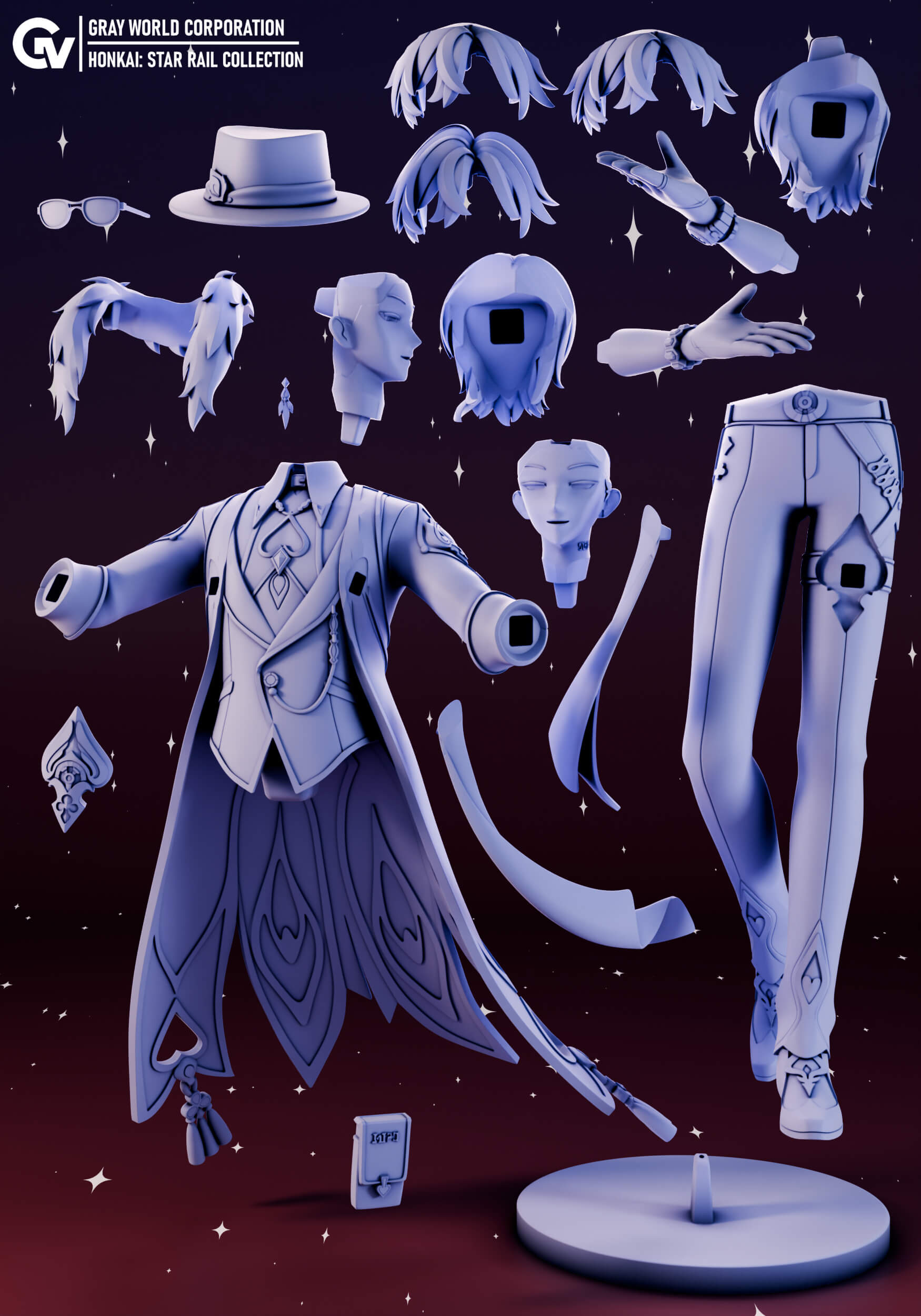 Aventurine - Honkai: Star Rail 3D Model by Gray World Corporation