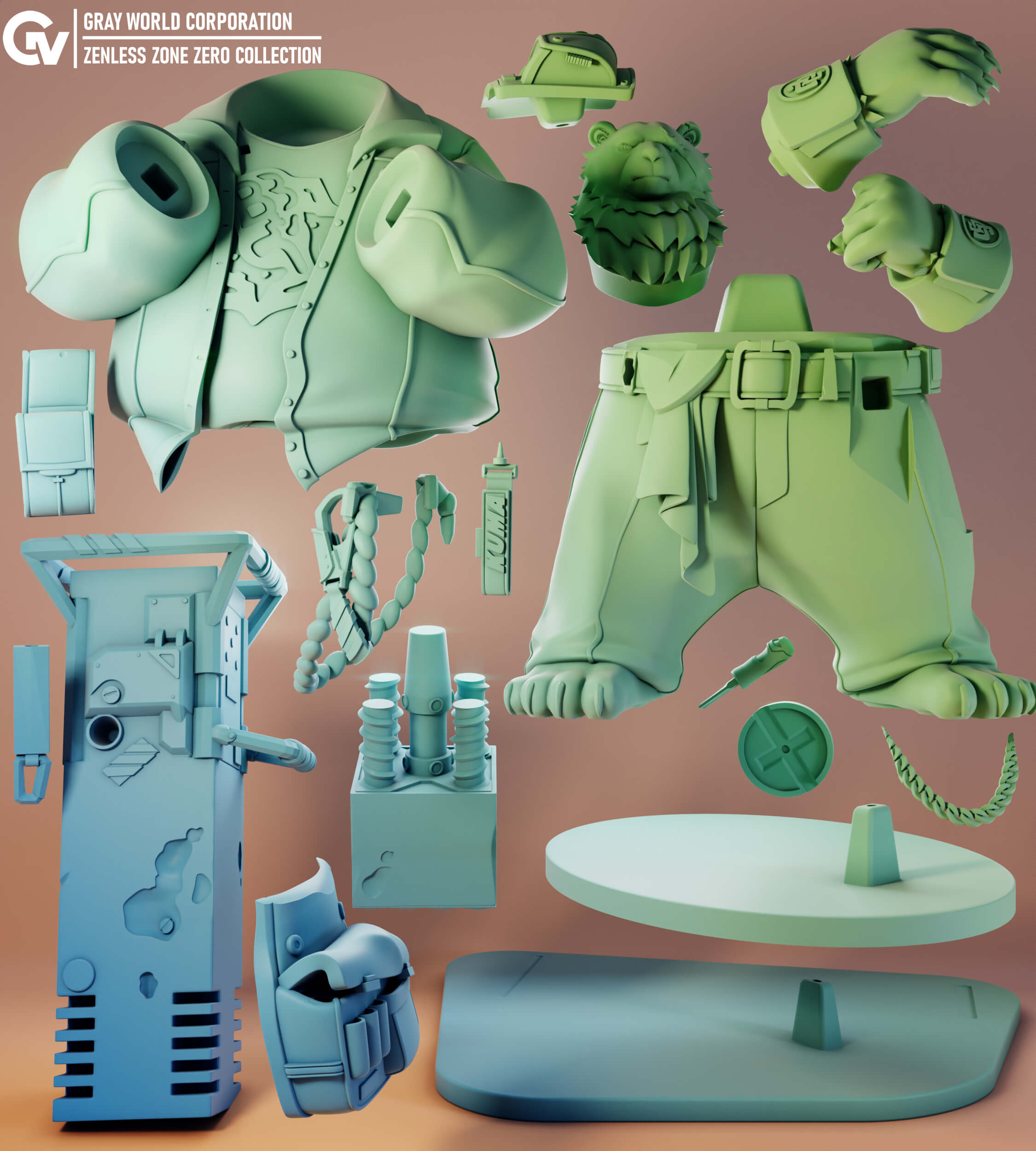 Ben Bigger - Zenless Zone Zero 3D Model by Gray World Corporation