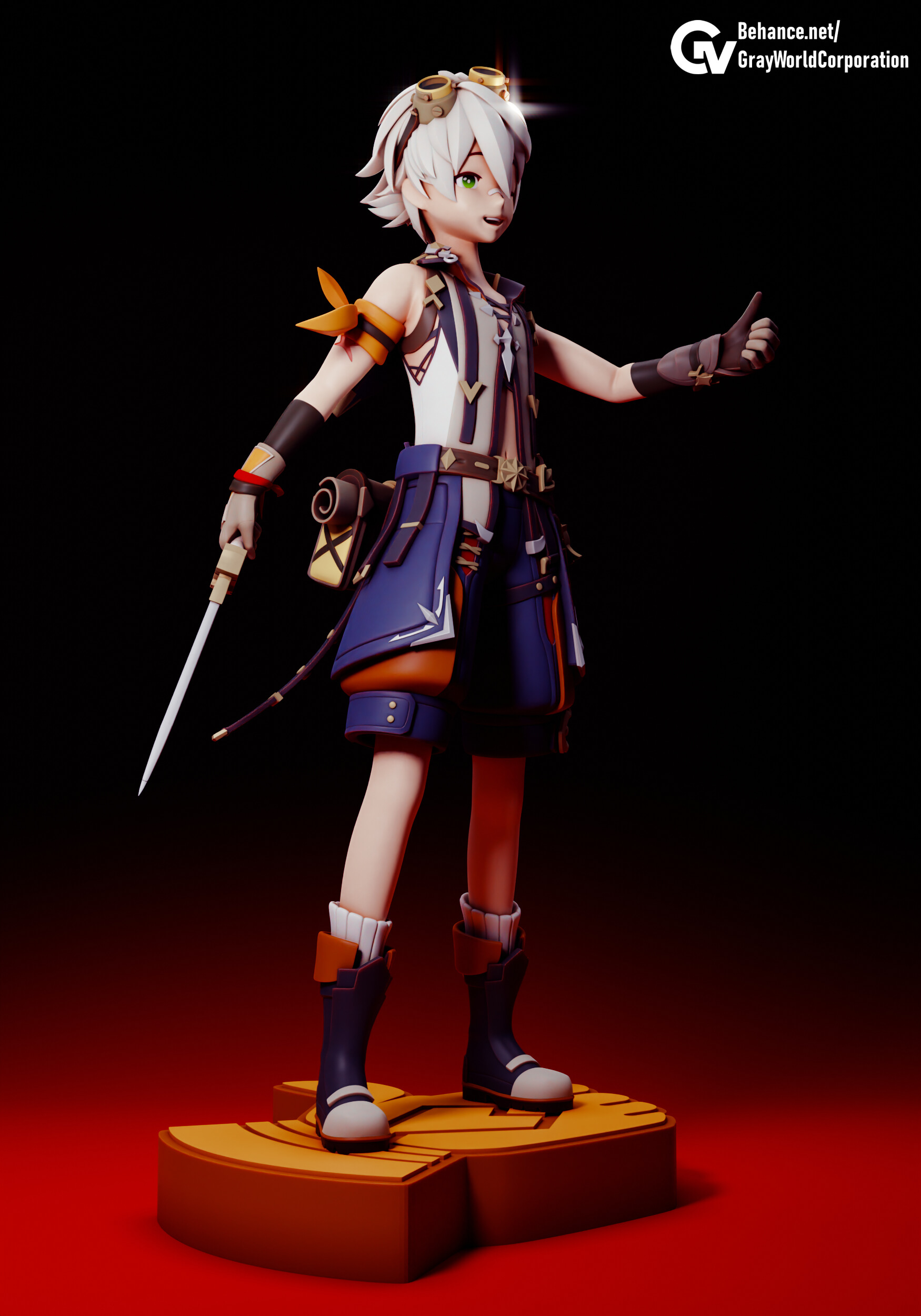 Bennett - Genshin Impact 3D Model by Gray World Corporation