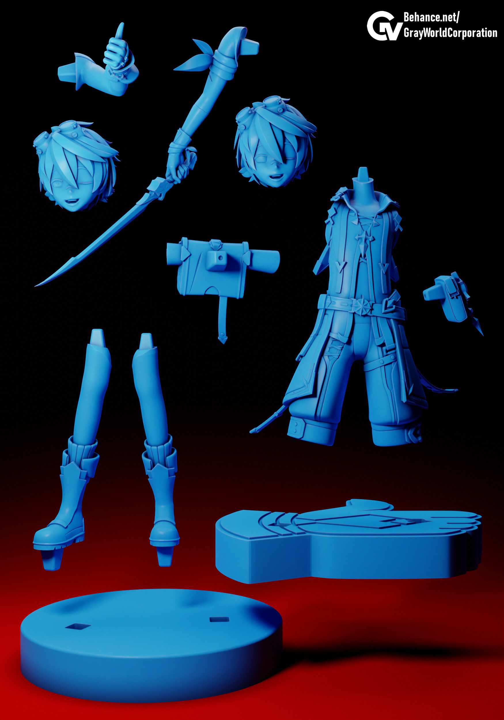 Bennett - Genshin Impact 3D Model by Gray World Corporation