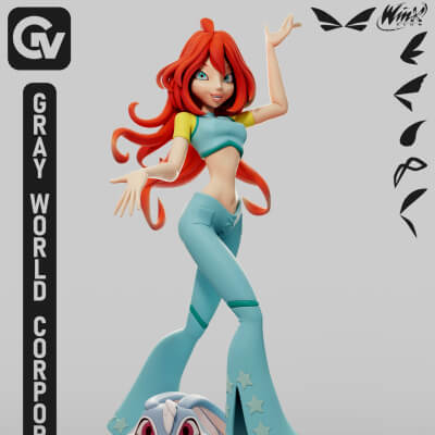 Bloom - Winx Club 3D Model by Gray World Corporation