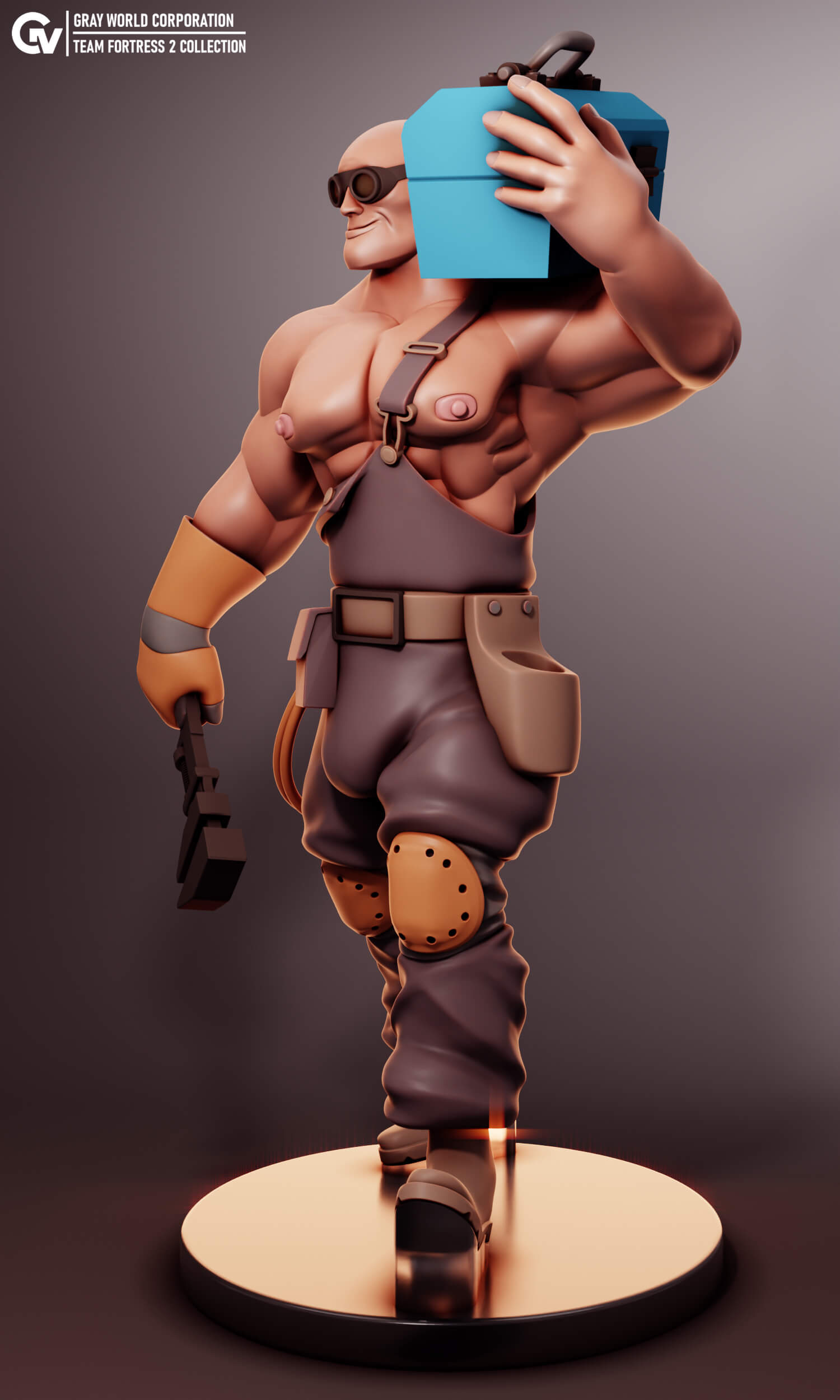 Buff Egineer - Team Fortress 2 3D Print Model by Gray World Corporation