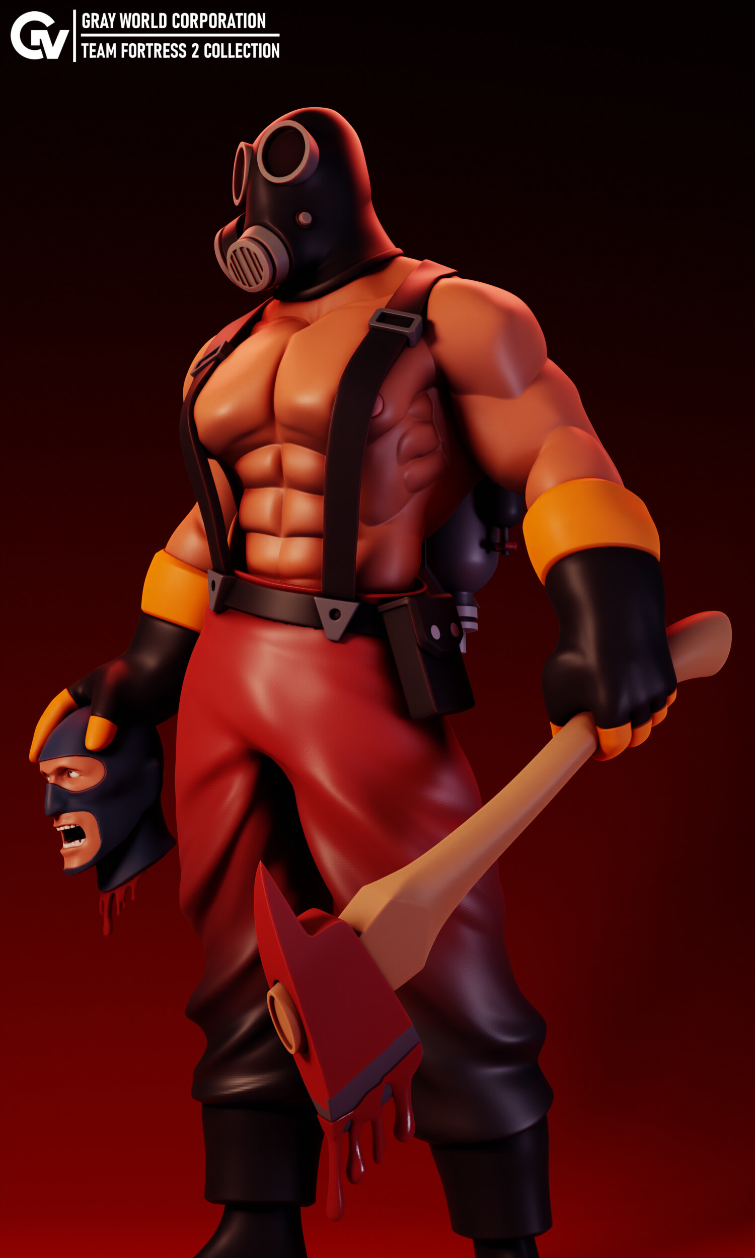 Buff Pyro - Team Fortress 2 3D Print Model by Gray World Corporation